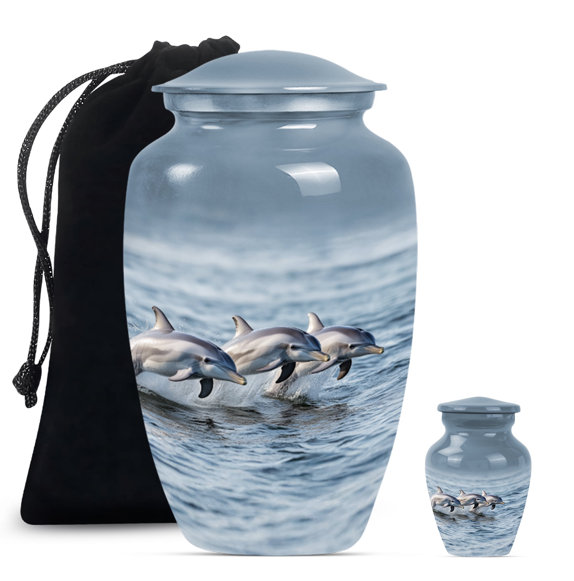 Dolphin Urn for Ashes for Adult Male, Large Cremation Urns for Men, Small Urn for Ashes for ...