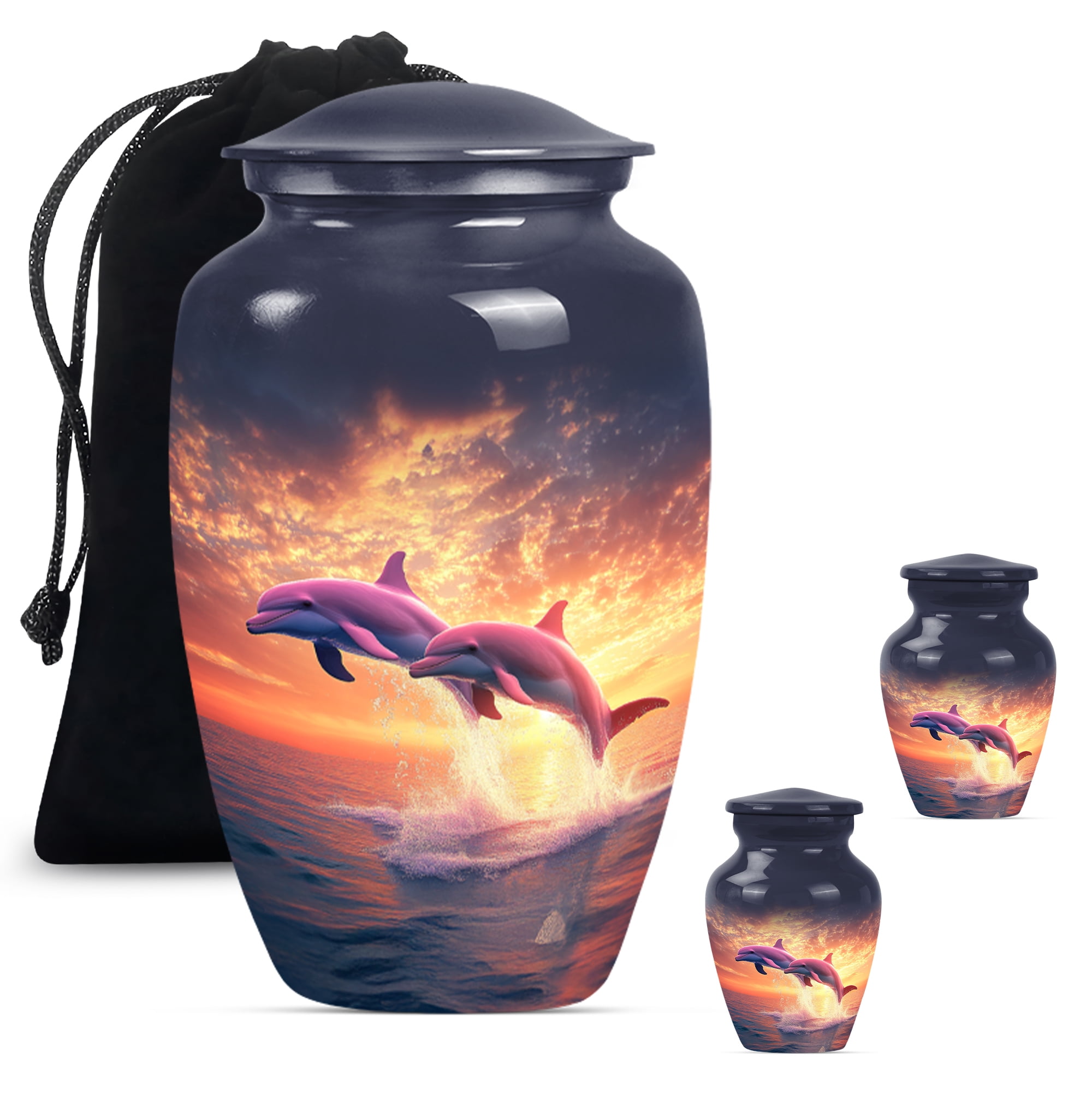 Dolphin Urn for Ashes for Women, Small Urns for Human Ashes Adult Man, Large Urn for Ashes Adult ...