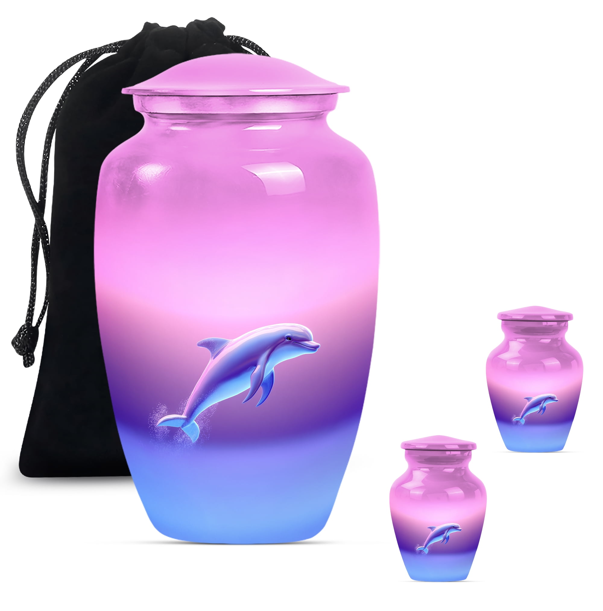 Dolphin Urn, Urns for Human Ashes Adult man, Large Cremation Urns for Human Ashes, Keepsake Urns ...