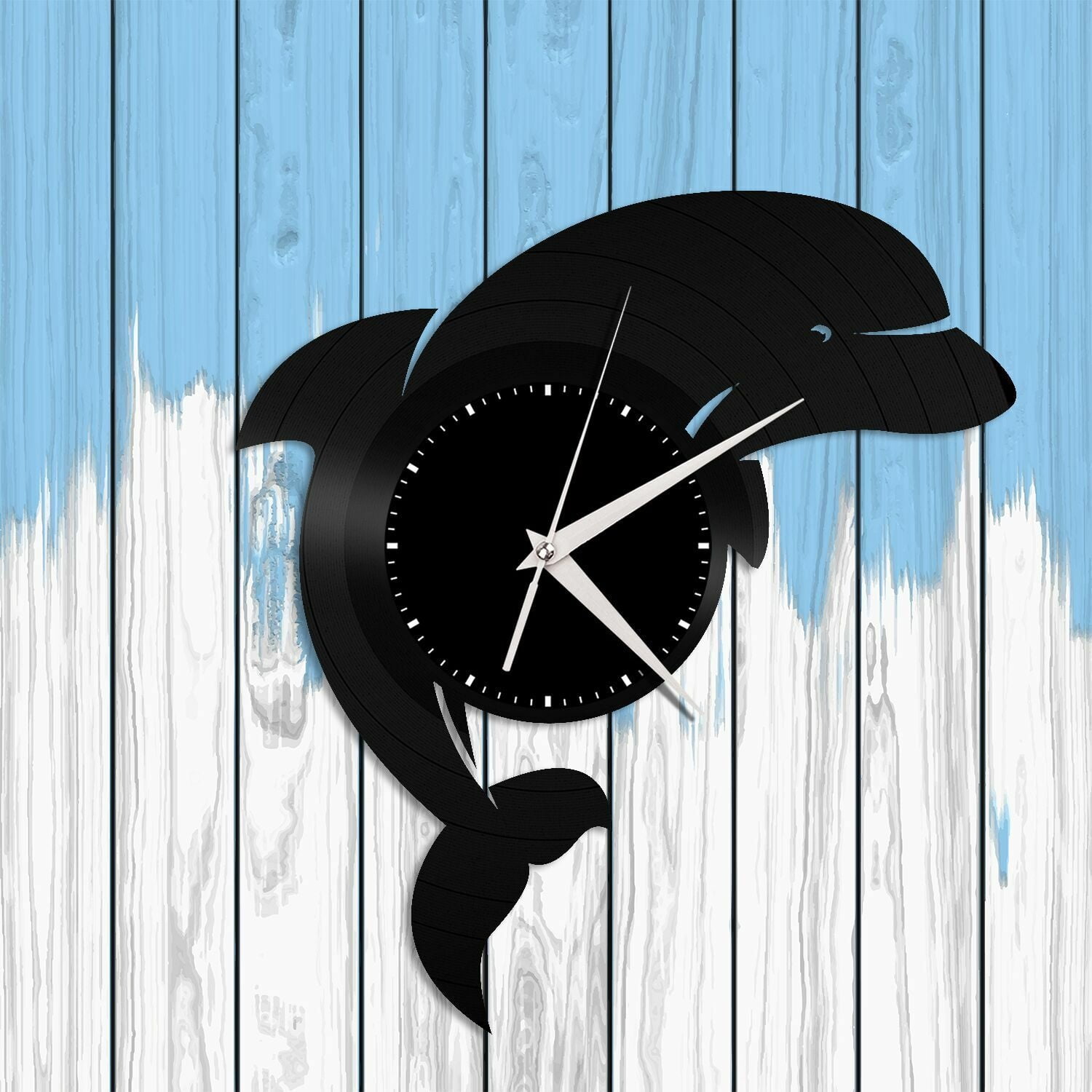 Dolphin Vinyl Wall Clock Record Decorative Unique Gift Men Women Home ...