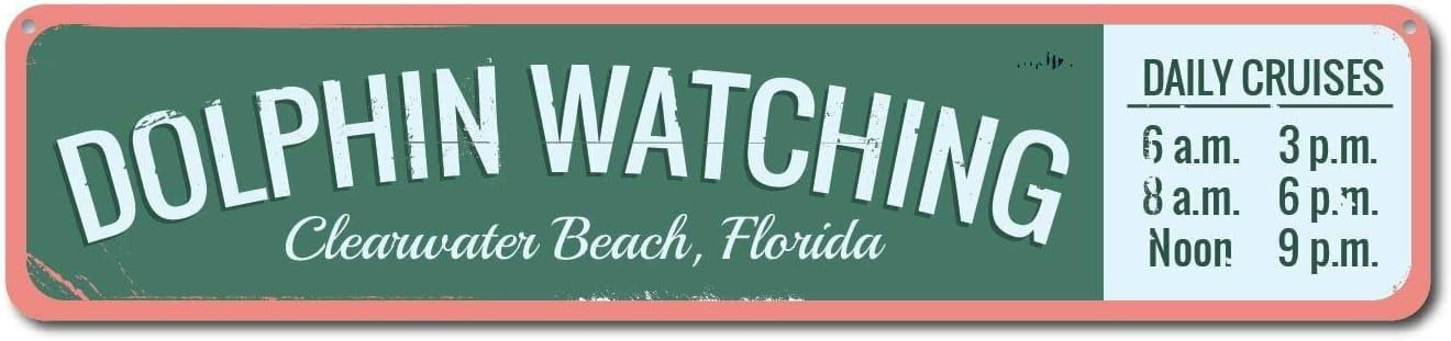Dolphin Watching Sign Personalized Beach Location Daily Cruises Outdoor ...