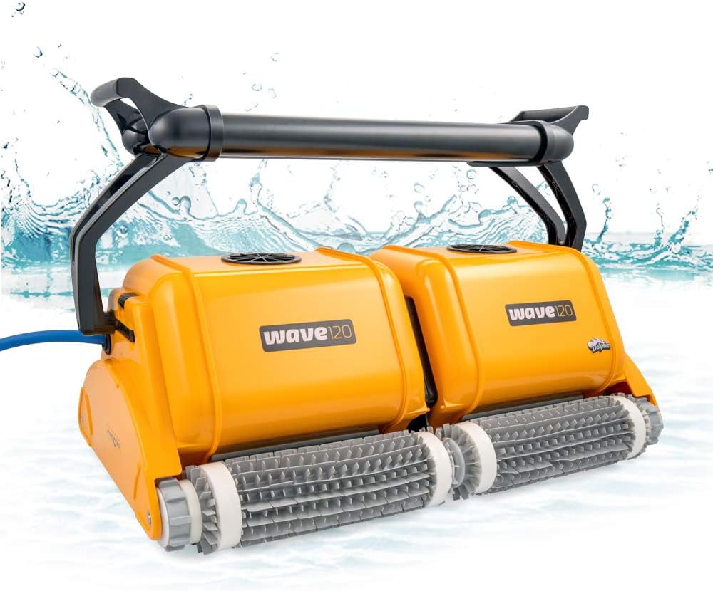 Dolphin Wave 120 Automatic Robotic Pool Cleaner with Caddy, Energy ...