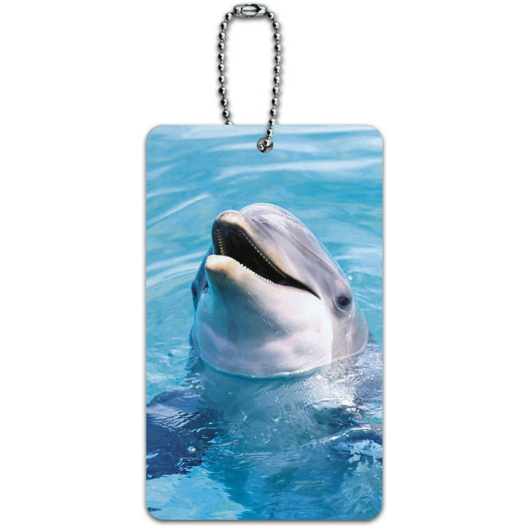 Dolphin in the Ocean ID Tag Luggage Card for Suitcase or Carry-On ...
