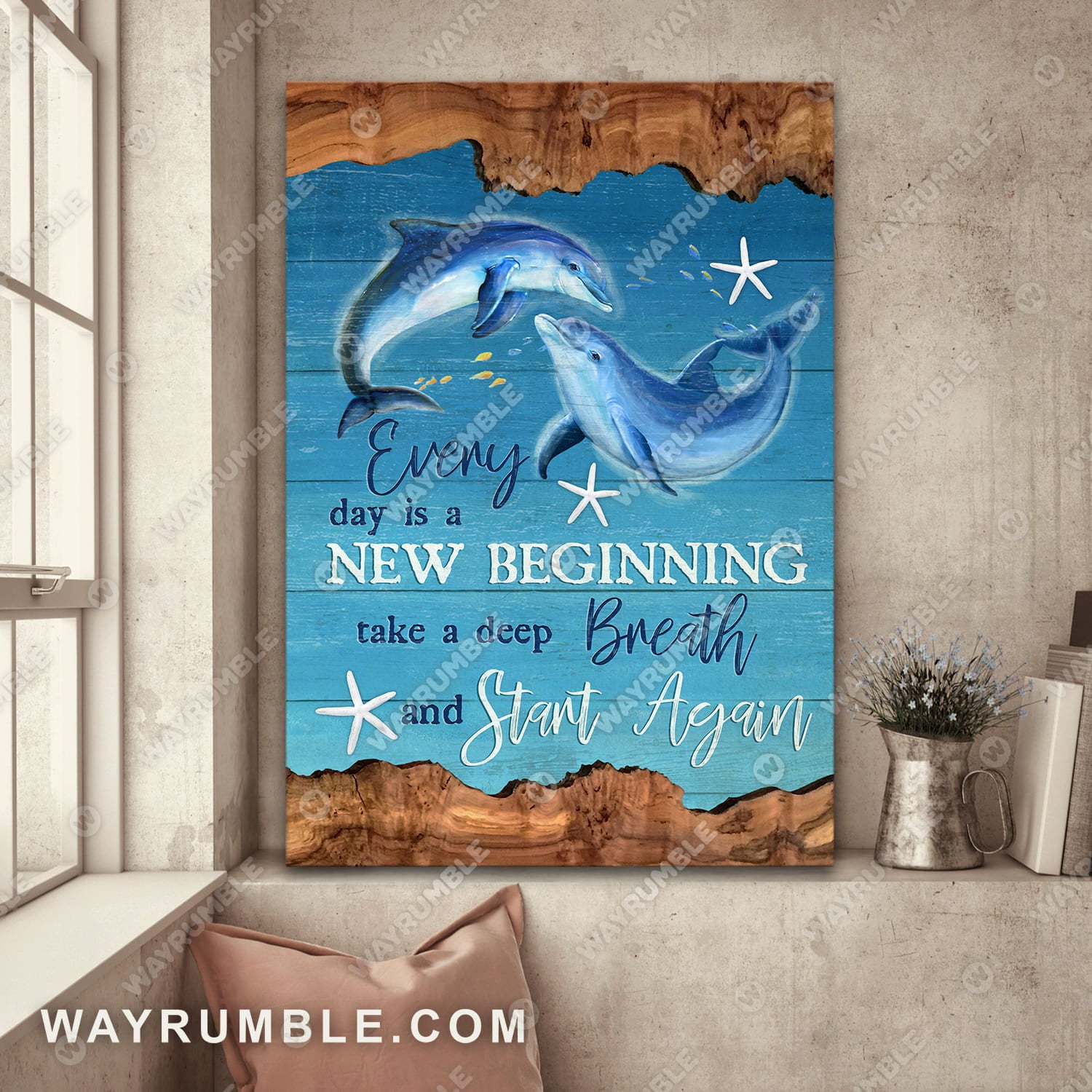 Dolphin painting, Under the ocean, Everyday is a new beginning - Jesus ...