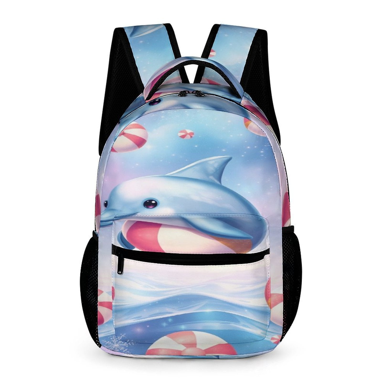 Dolphins Beach Balls Sky Student Bookbag Notebook Backpacks 3D Print ...