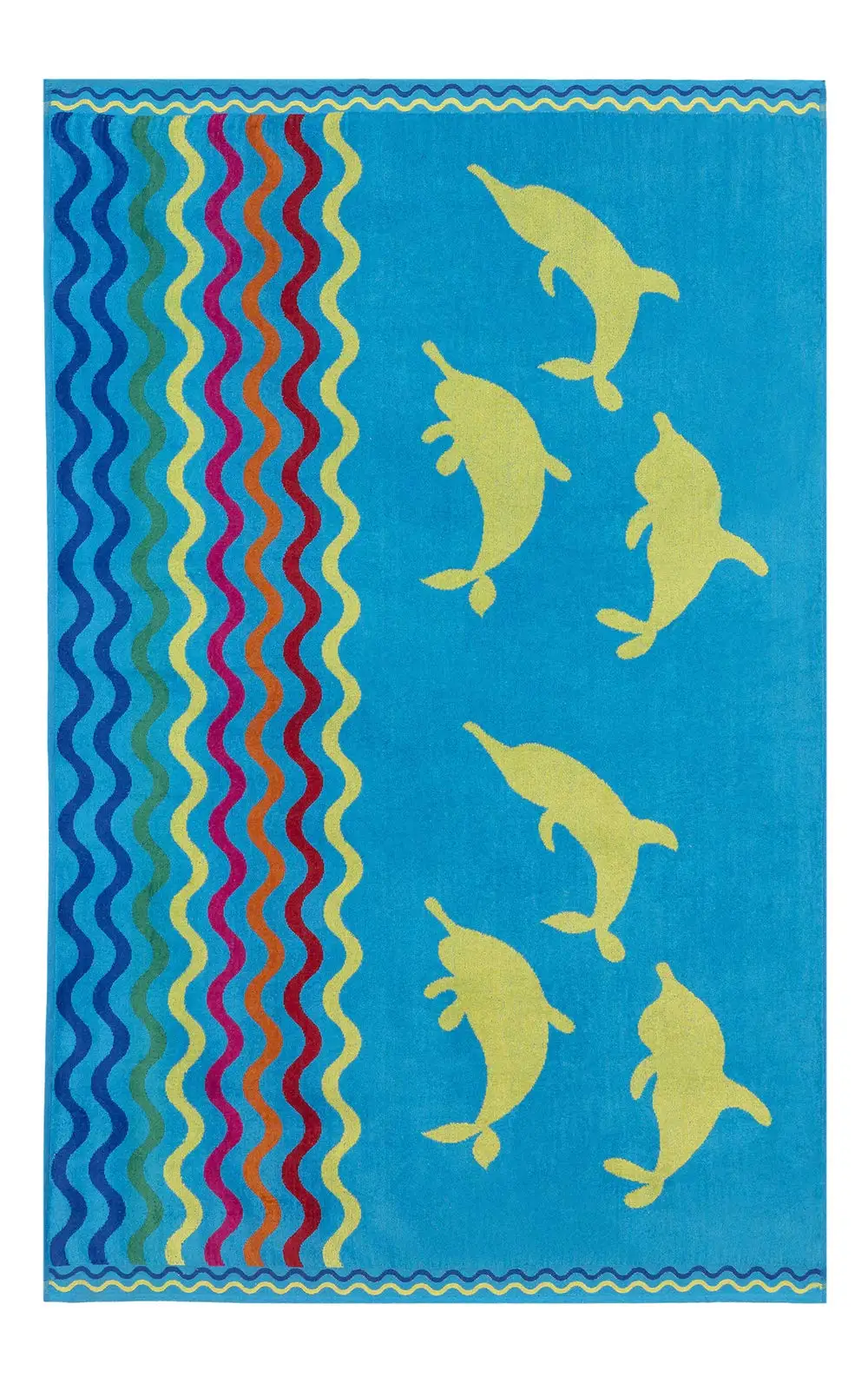 Dolphins Beach Towel Moon Super Soft Plush Beach Bath Pool Towel Blue ...