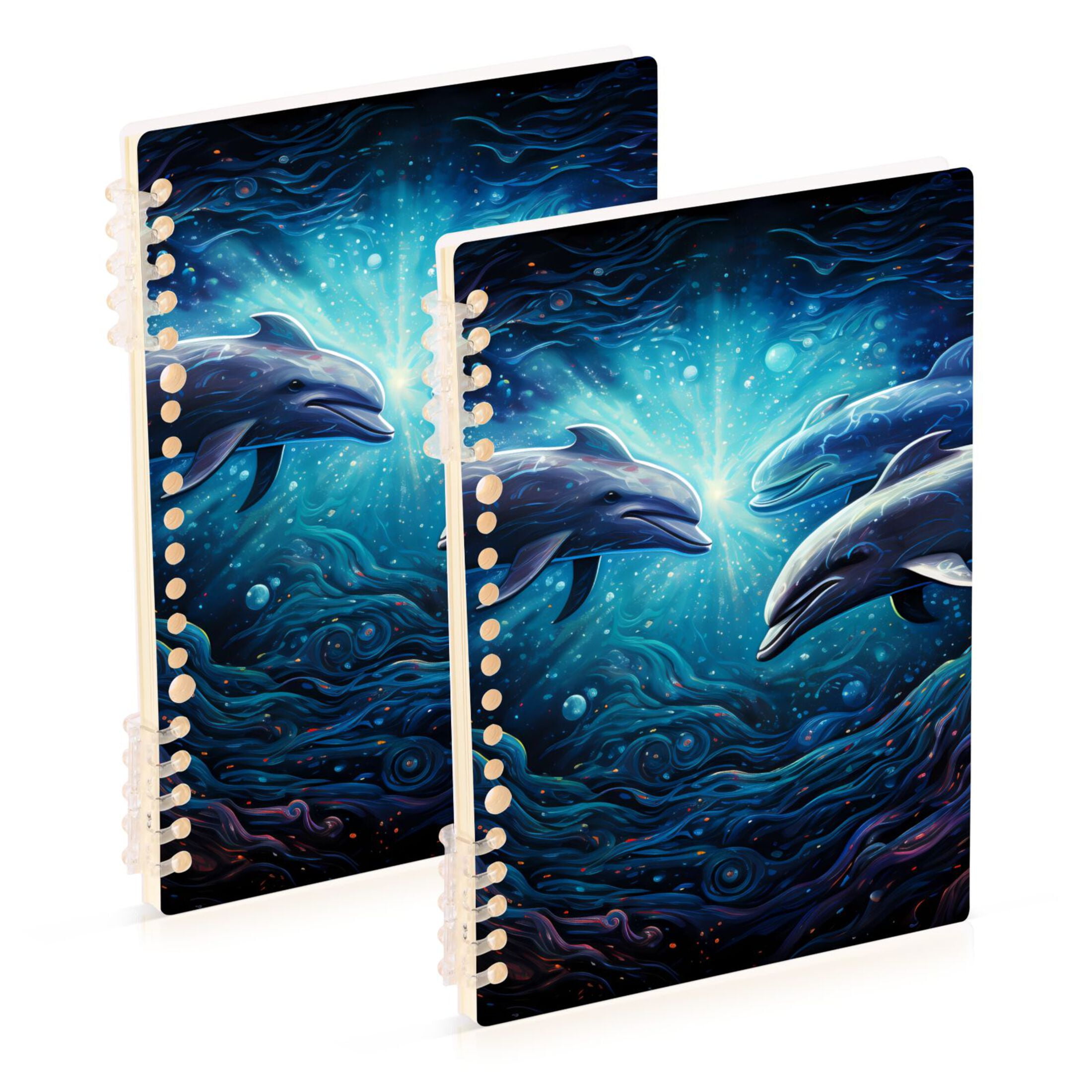 Dolphins Cave Sea Ring Binder Notebook Journey Note Diary College Ruled ...