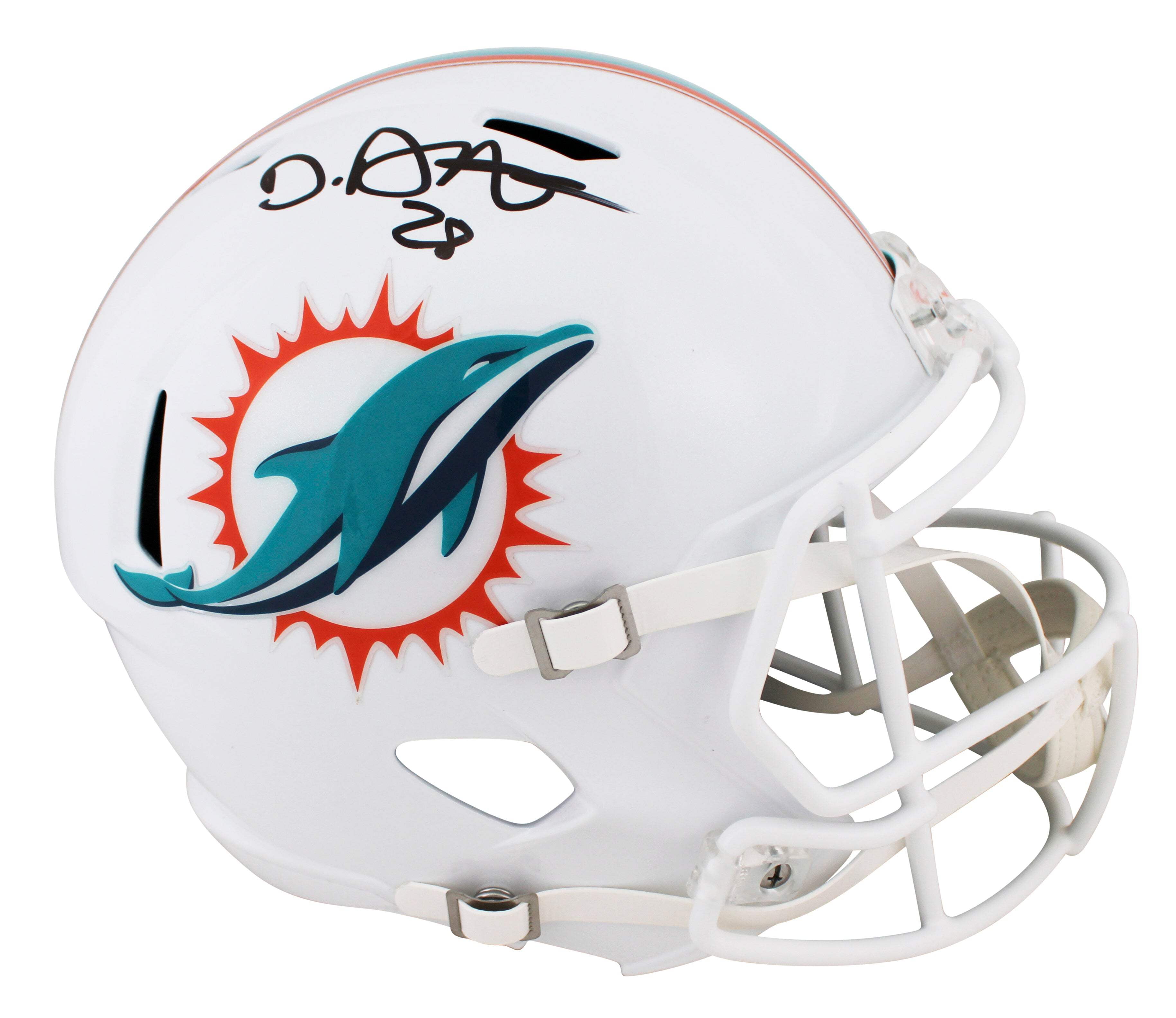 Dolphins De'Von Achane Authentic Signed Full Size Speed Rep Helmet BAS ...