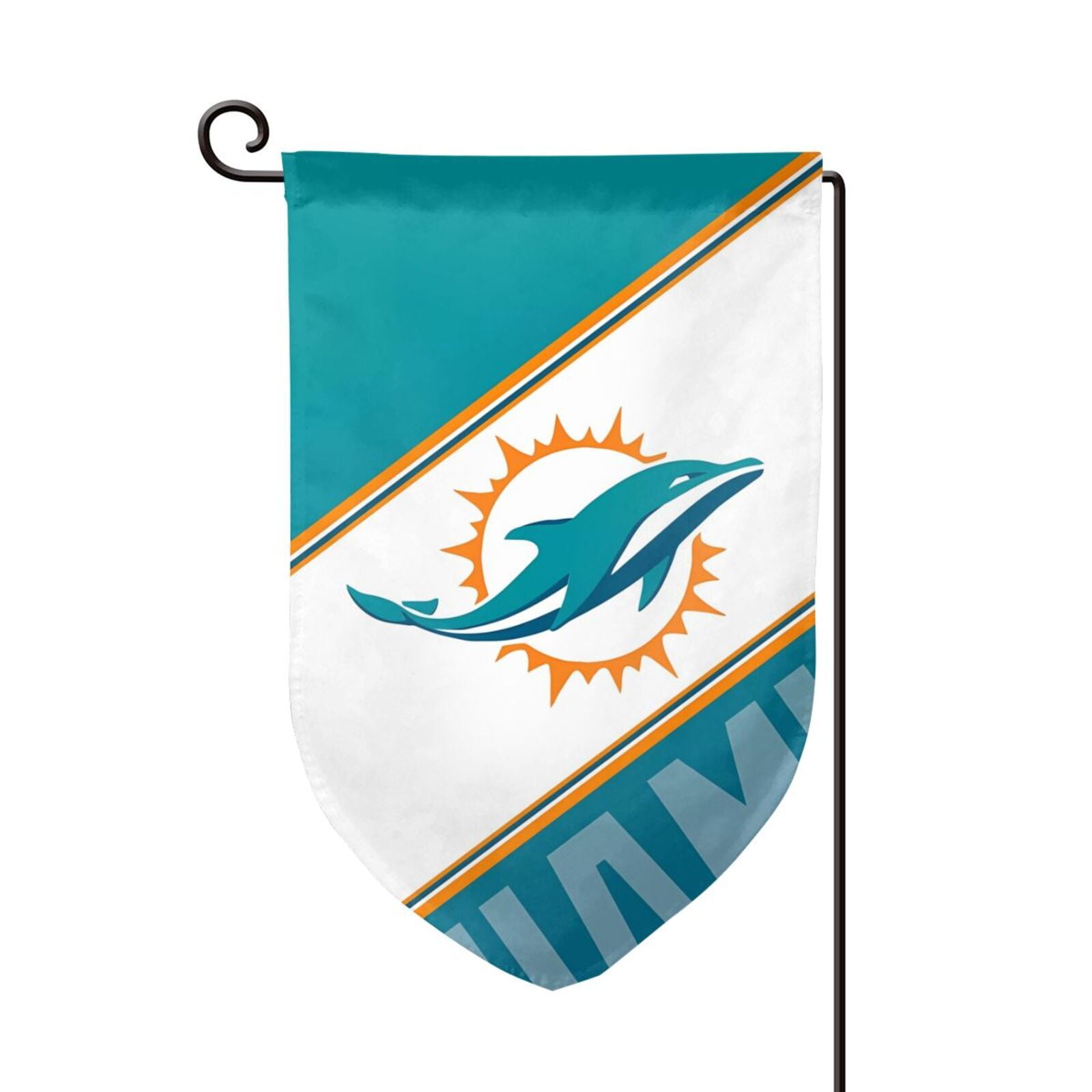 Dolphins Football Fans Double Sided Garden Banner flags Sharp Corner ...