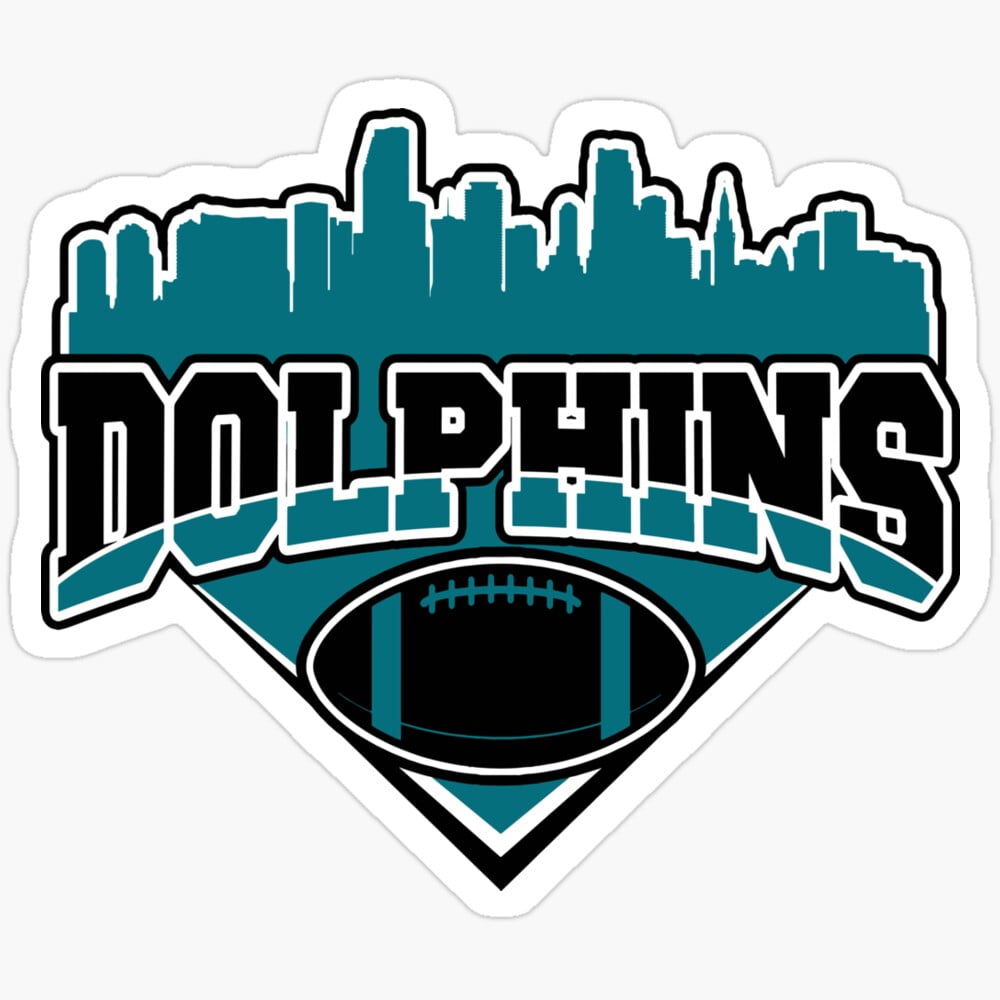 Dolphins Football, Skyline Football Team Sticker Baseball Sticker ...