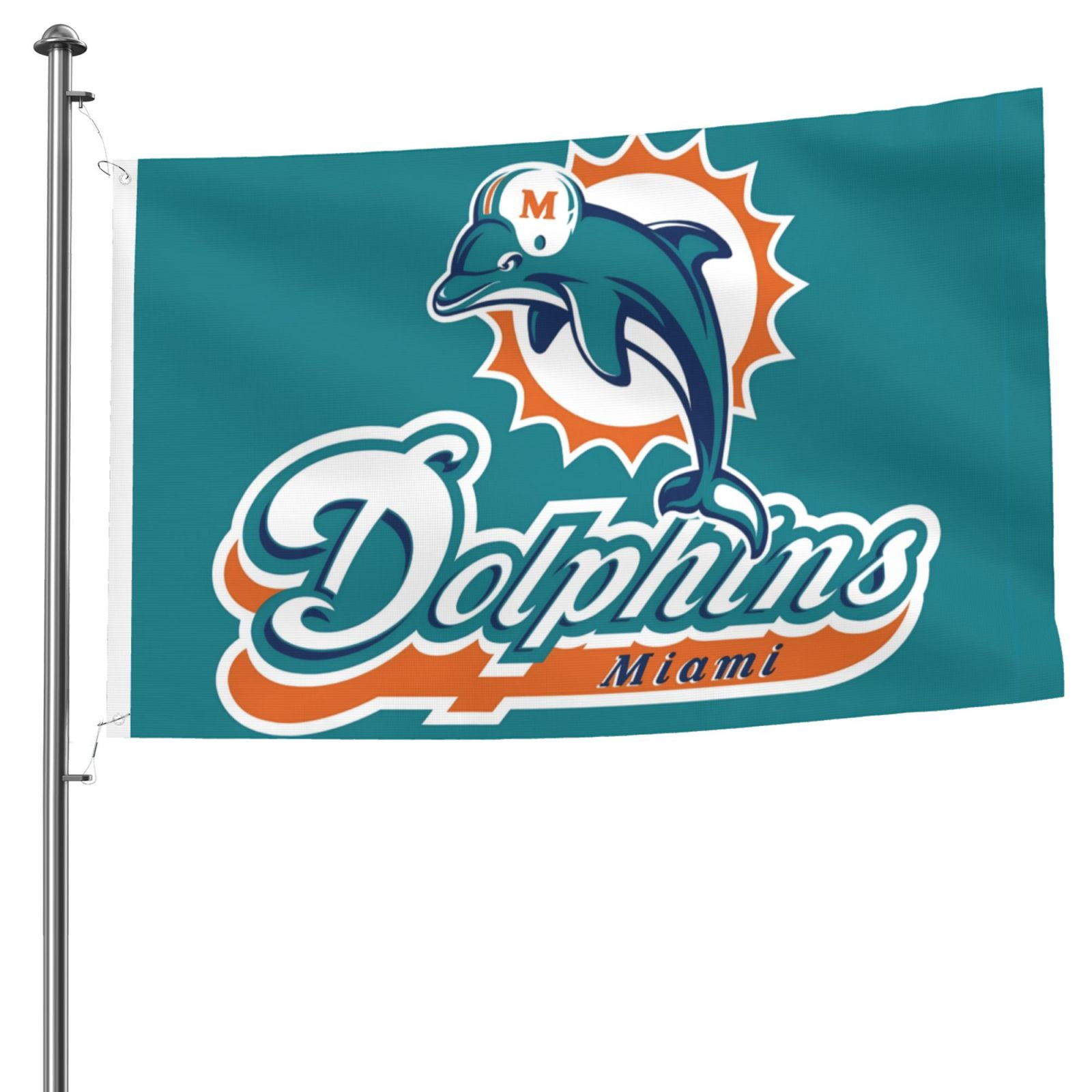 Dolphins Football Sport Fans Double Two Sided House Flag 5X8FT，Welcome ...