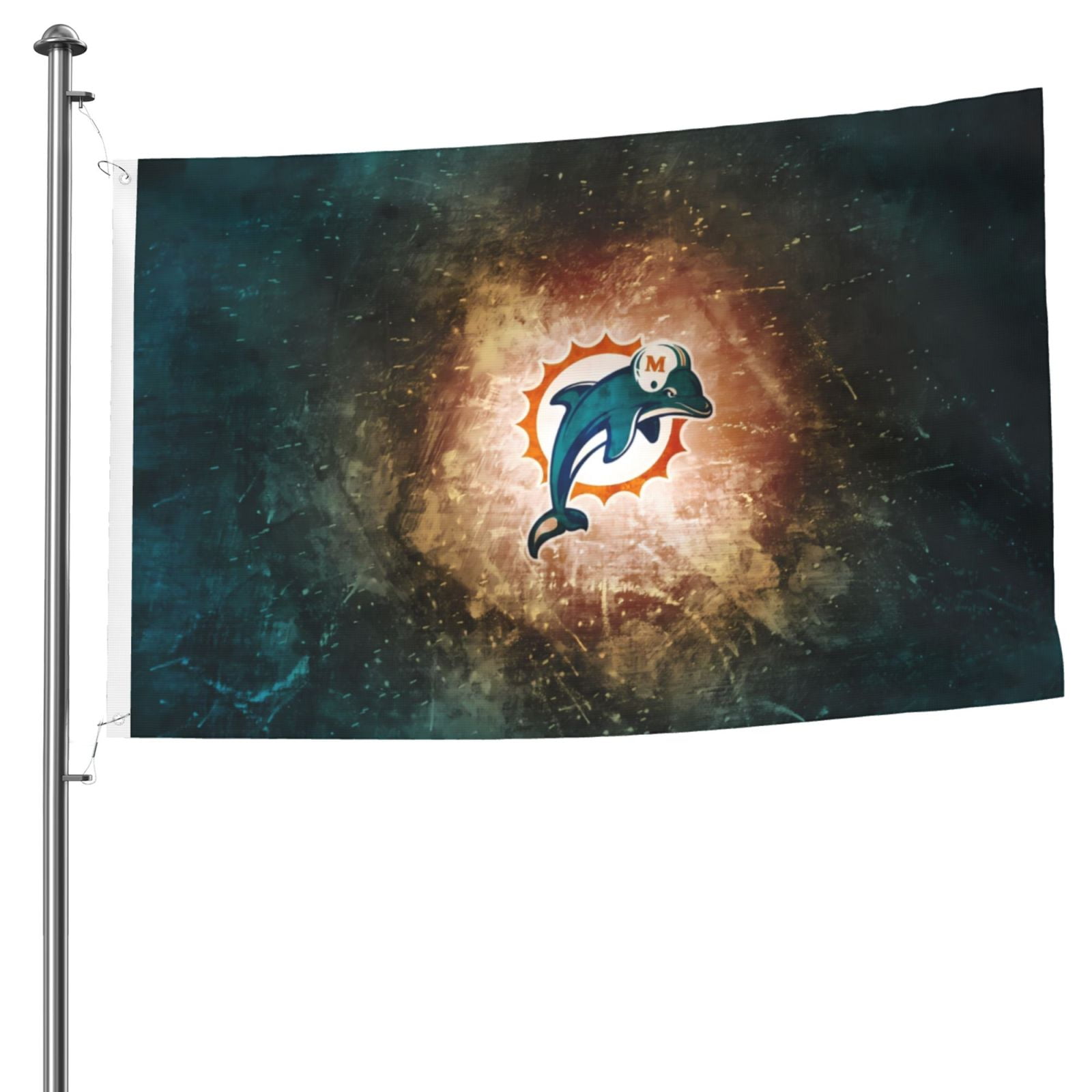 Dolphins Football Sport Fans Double Two Sided House Flag 5X8FT，Welcome ...