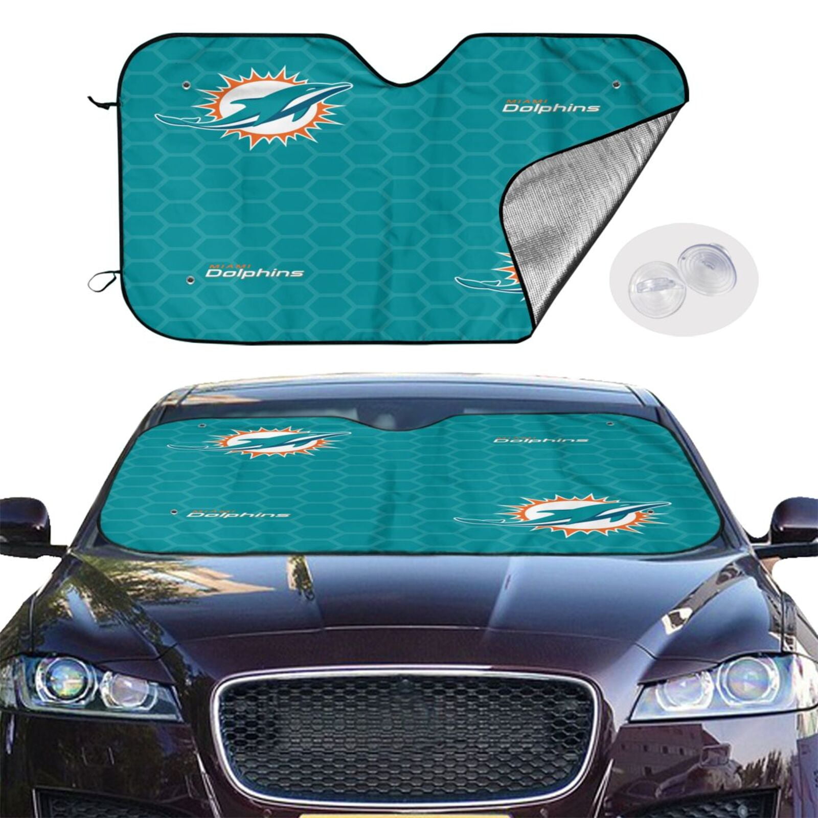 Dolphins Football Team Car Glass Visor, Protect Car from Sun and Heat ...