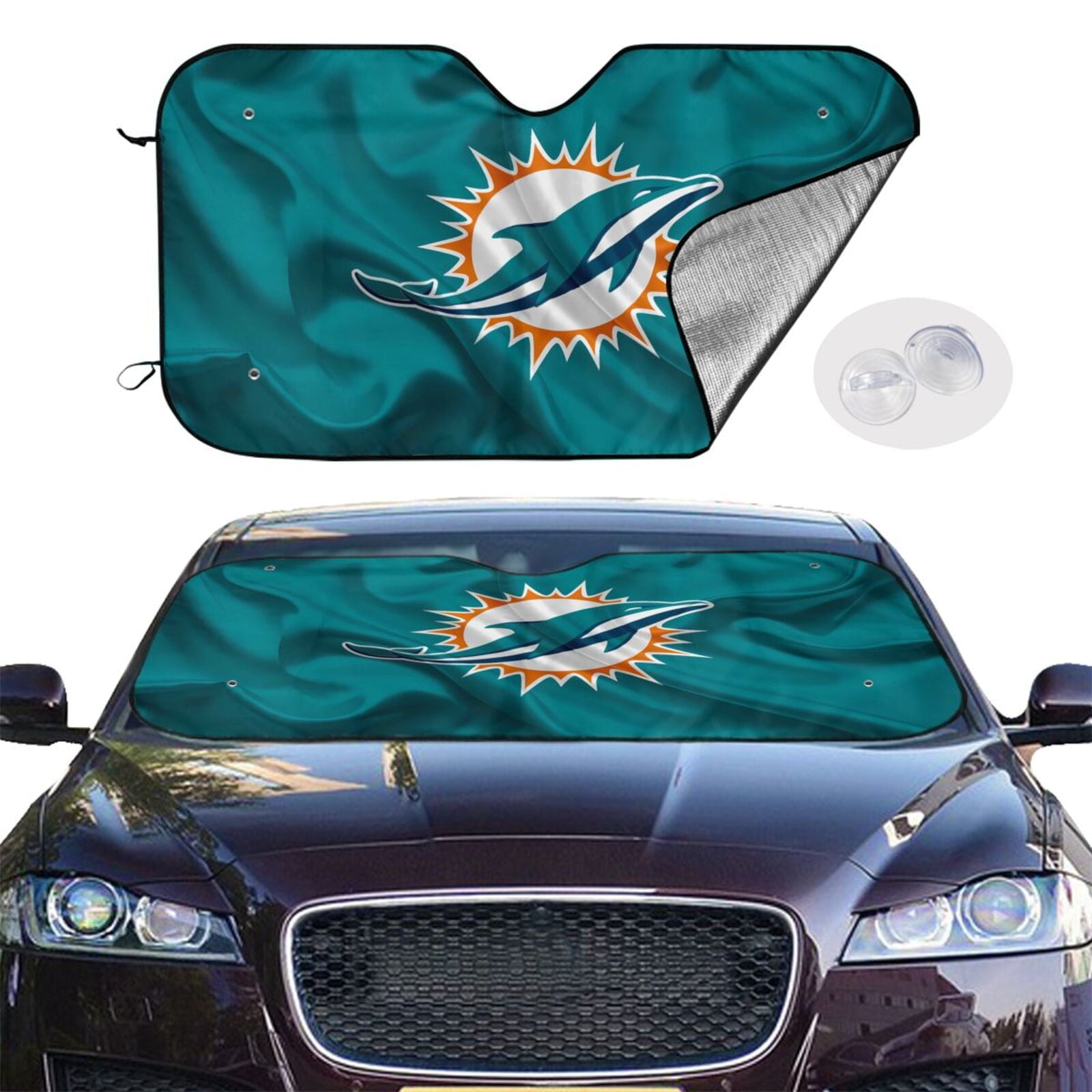 Dolphins Football Team Car Glass Visor, Protect Car from Sun and Heat ...