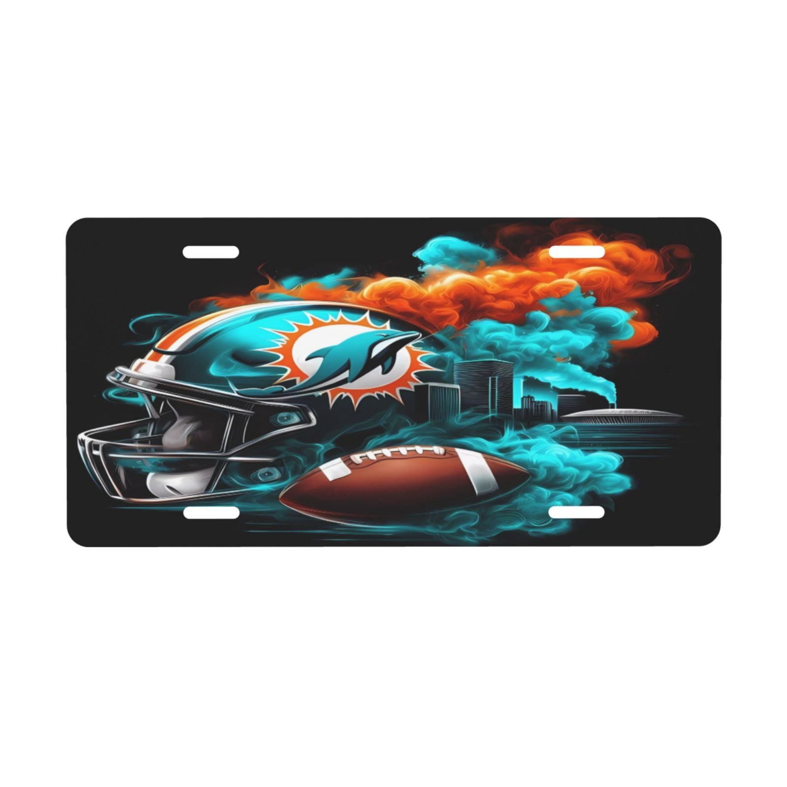Dolphins Football Team Fans License Plate Decorative Metal Car Tag ...