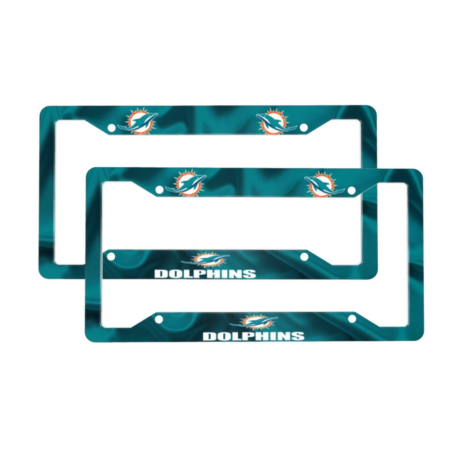 Dolphins Football Team Four-Hole License Plate Frame (One Pair ...