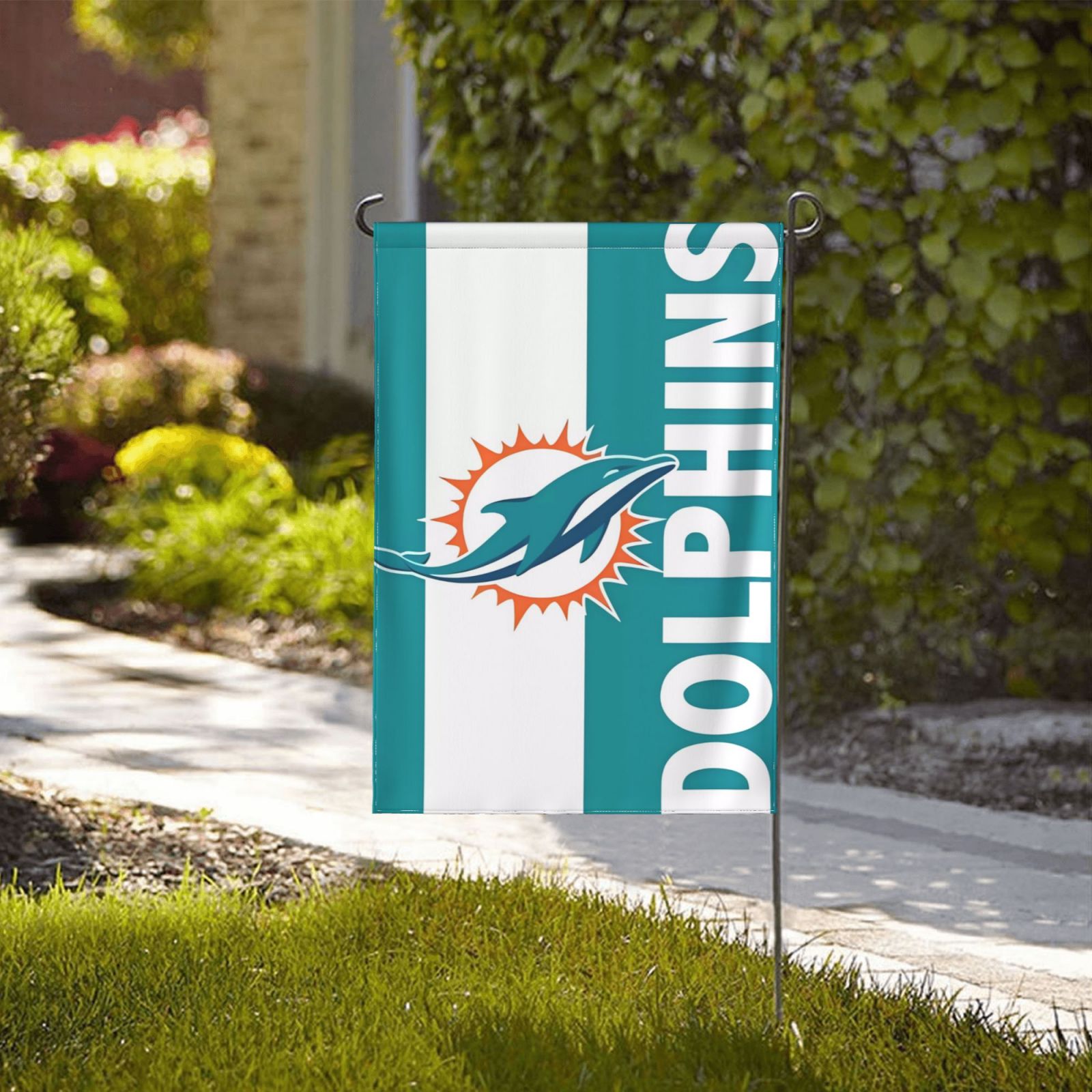 Dolphins Football Team Garden Flag 12.5"x18"/28"x40" Double Sided Yard ...