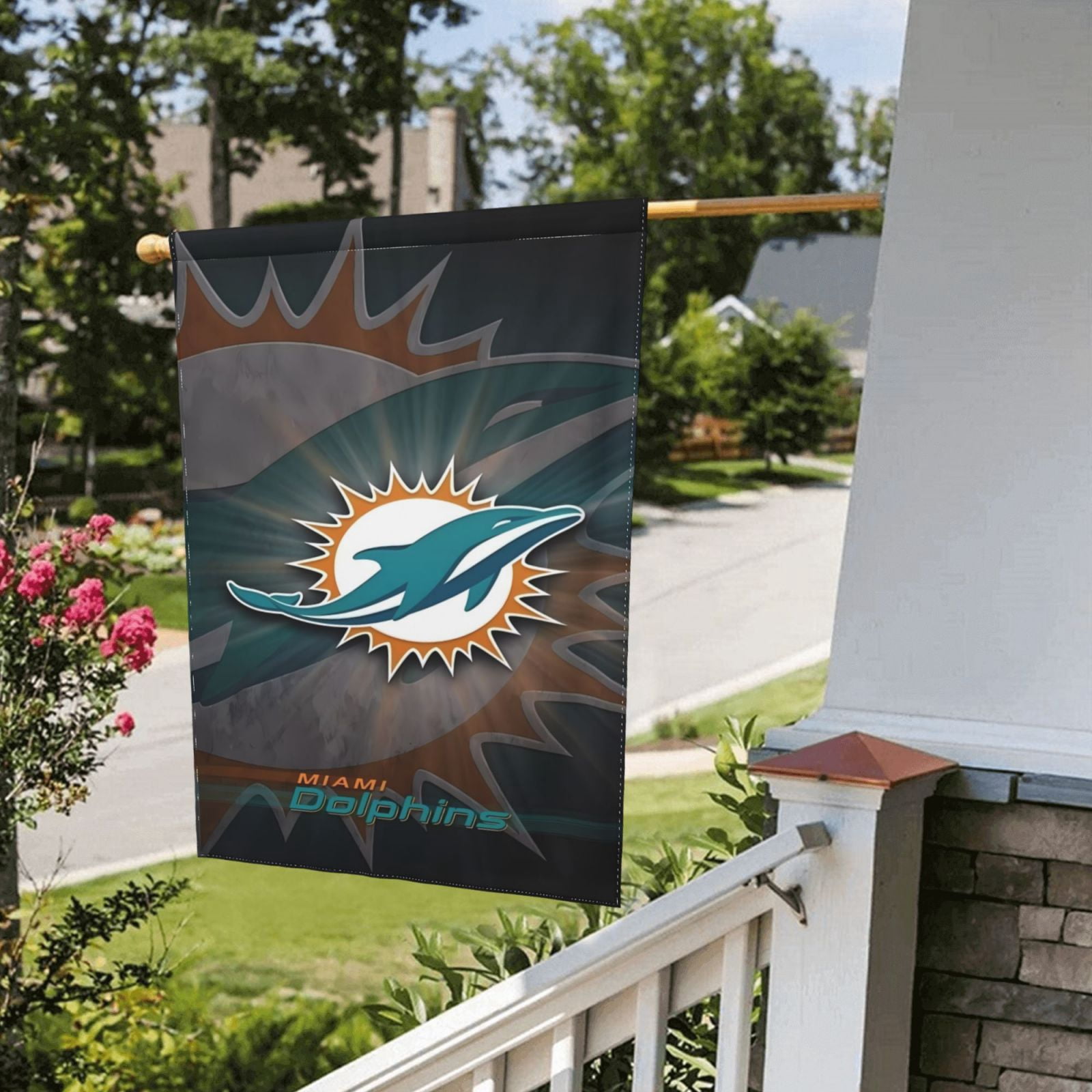 Dolphins Football Team Garden Flag Indoor and Outdoor Decoration Double ...