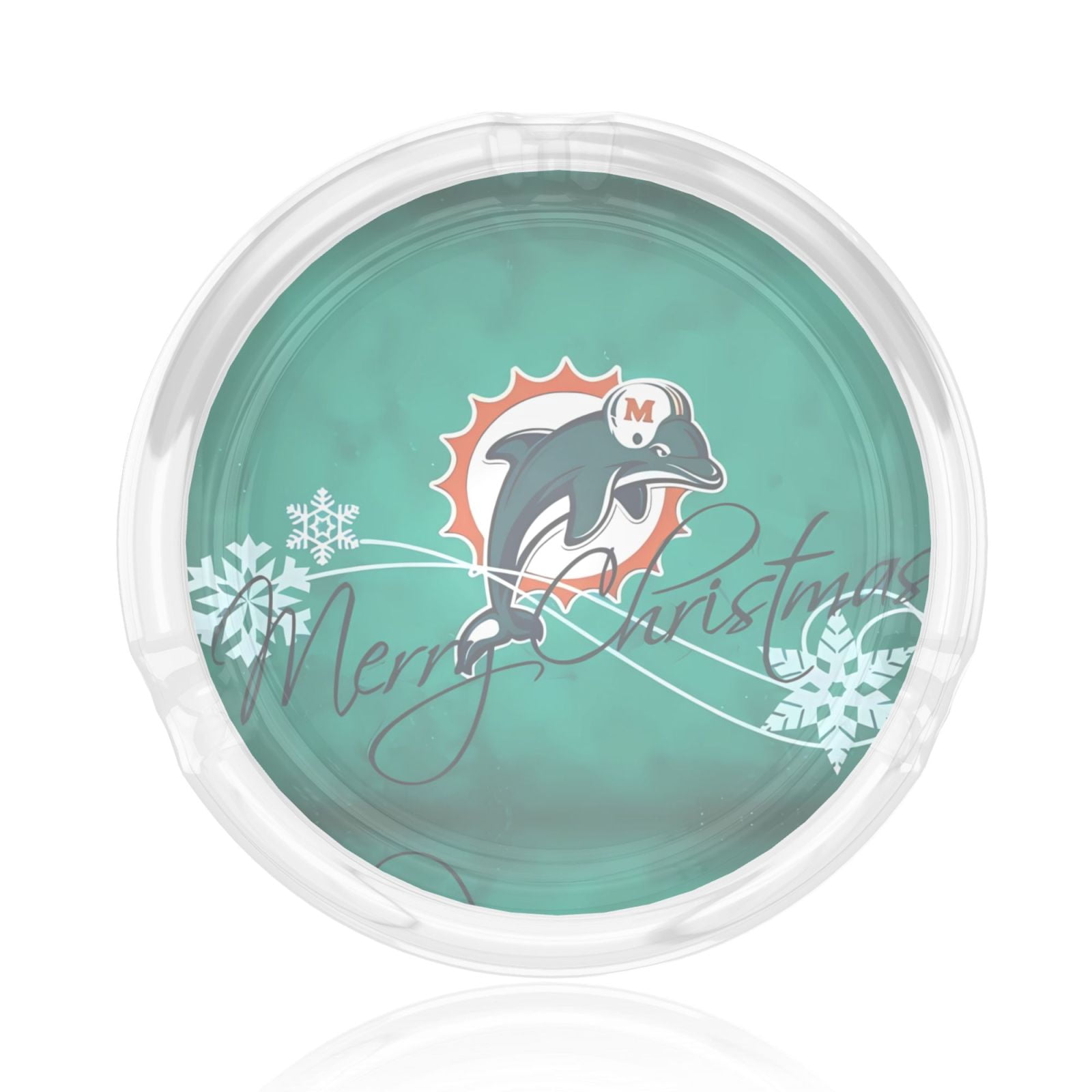 Dolphins Football Team Glass Ashtray (for Cigarettes), Crystal Cigar ...