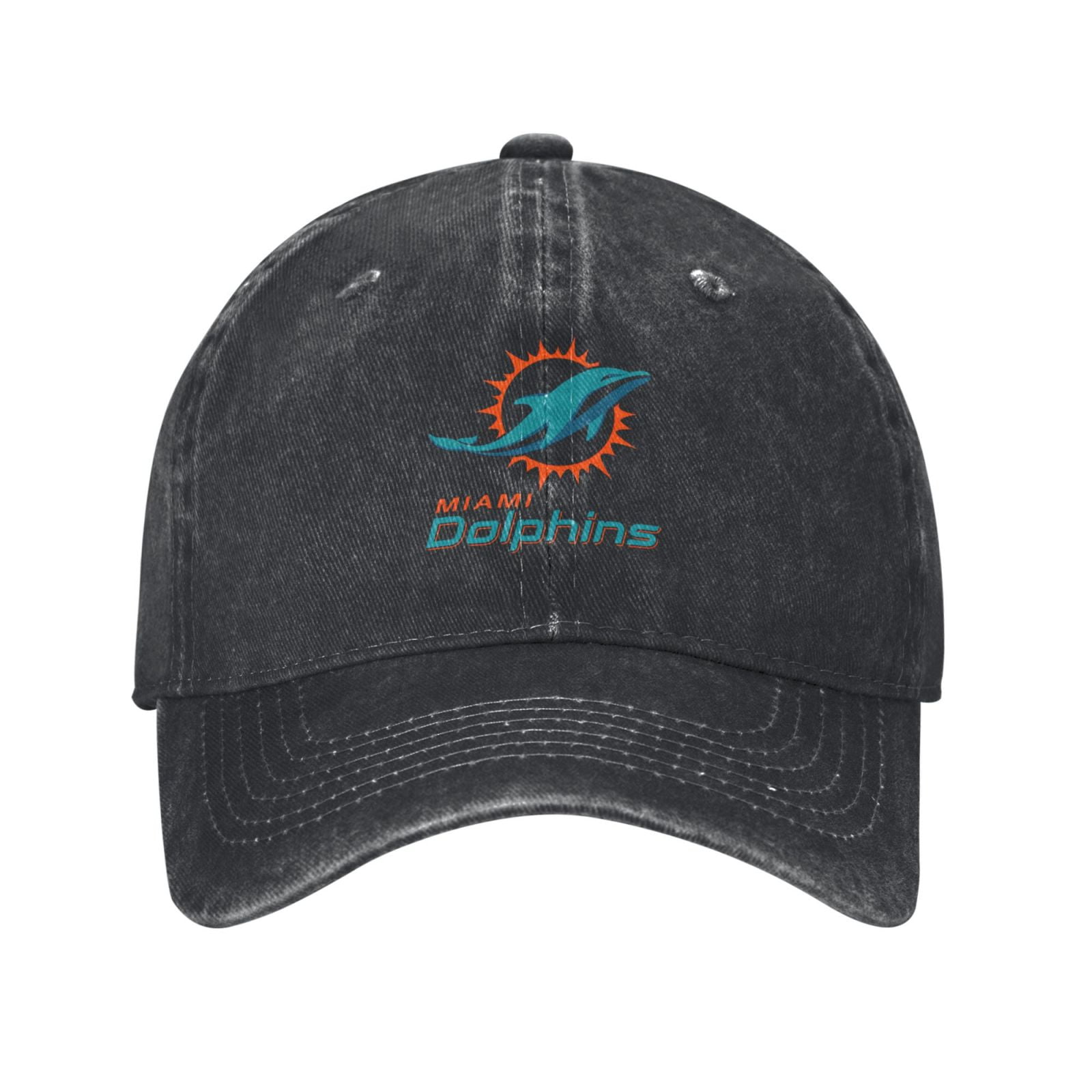 Dolphins Football Team Retro Adult Cowboy Sports Hat, Baseball Cap Golf ...