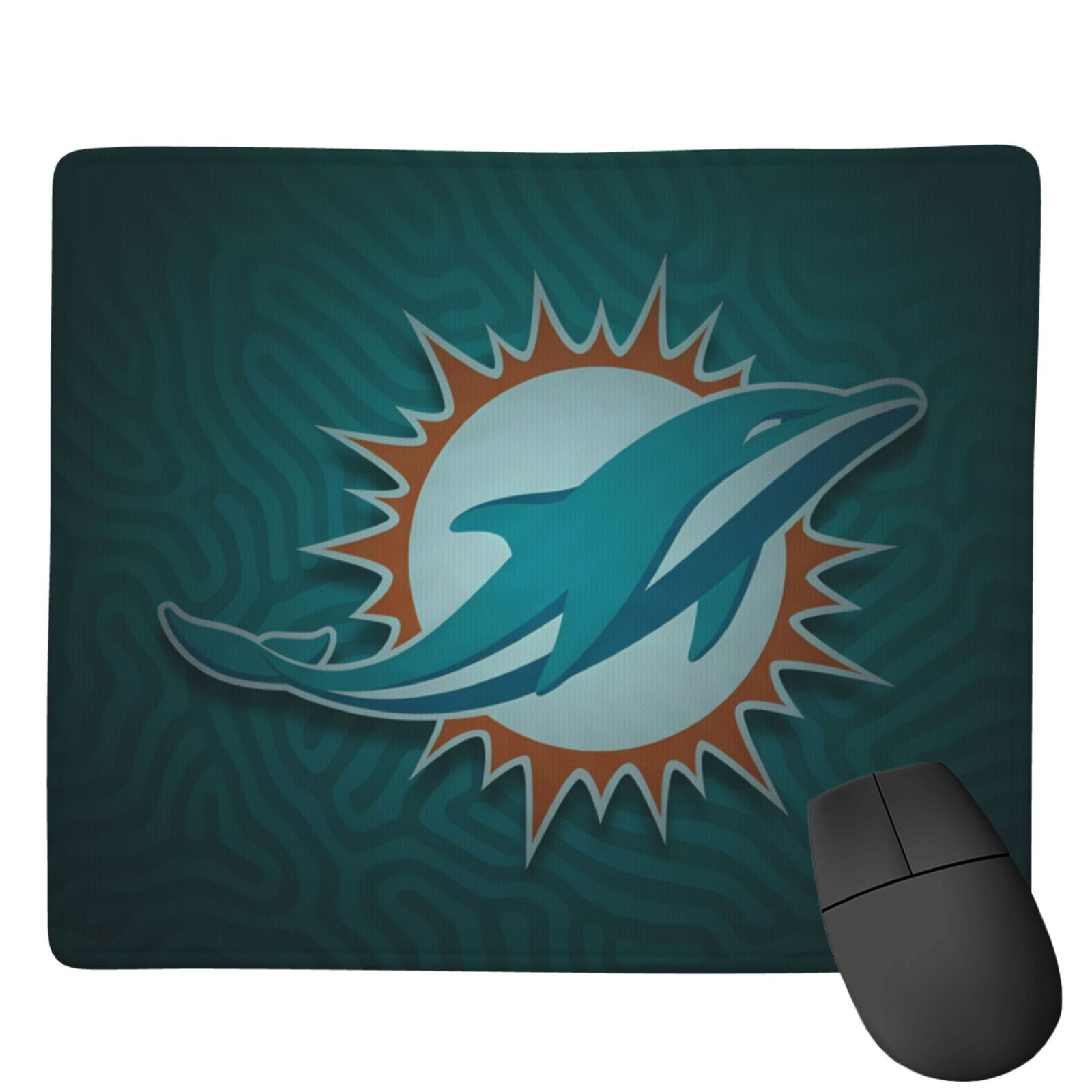 Dolphins Football Theme Mouse Pad 7x9 Inch - Non-slip Rubber Bottom ...