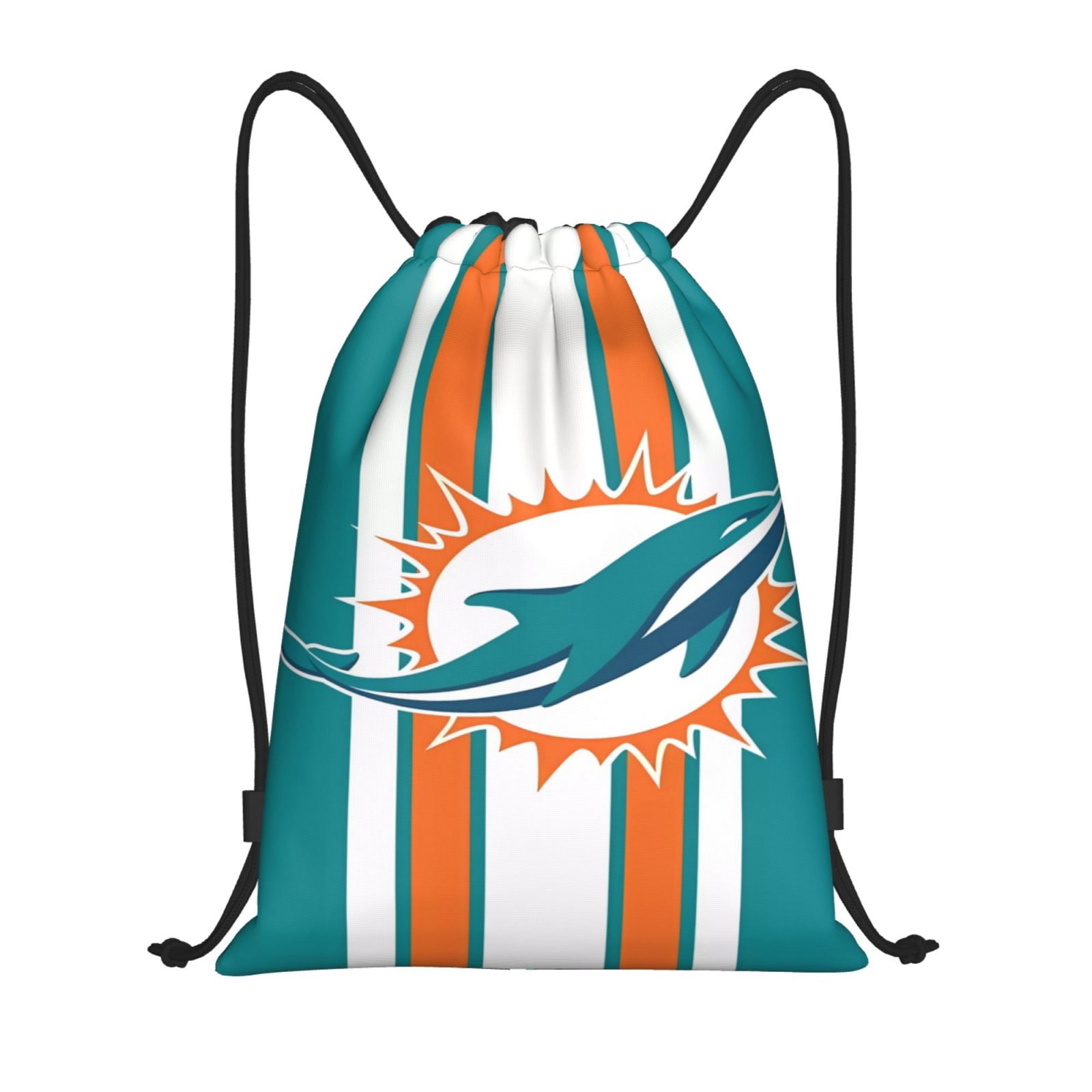 Dolphins Football team pattern casual drawstring backpack, gym bag ...
