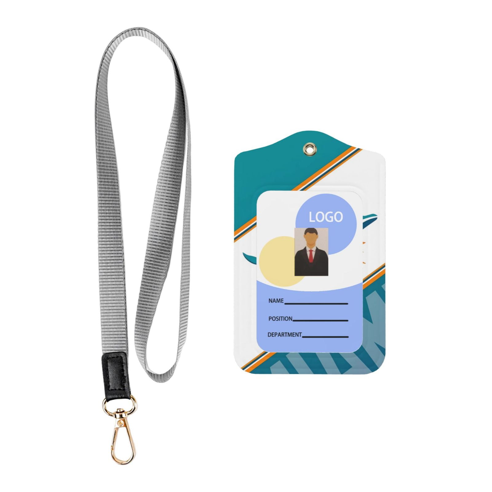 Dolphins Hard Plastic ID Card Holder with Clear Window for Office ...