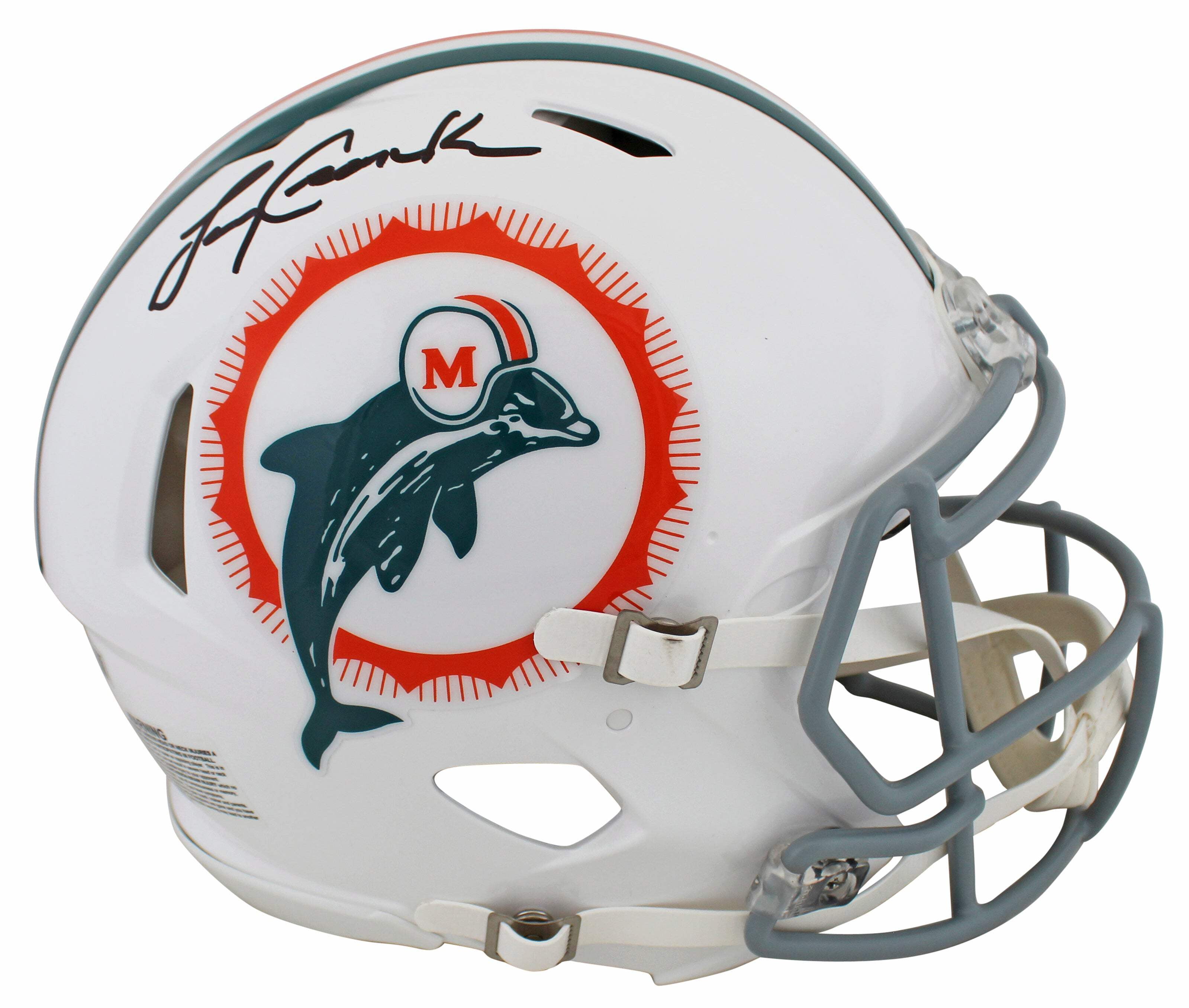 Dolphins Larry Csonka Signed Tribute Full Size Speed Proline Helmet BAS ...
