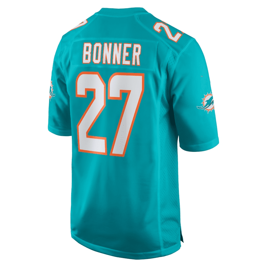 Dolphins Youth Home Limited Ethan Bonner#27 Fans short sleeve Game ...