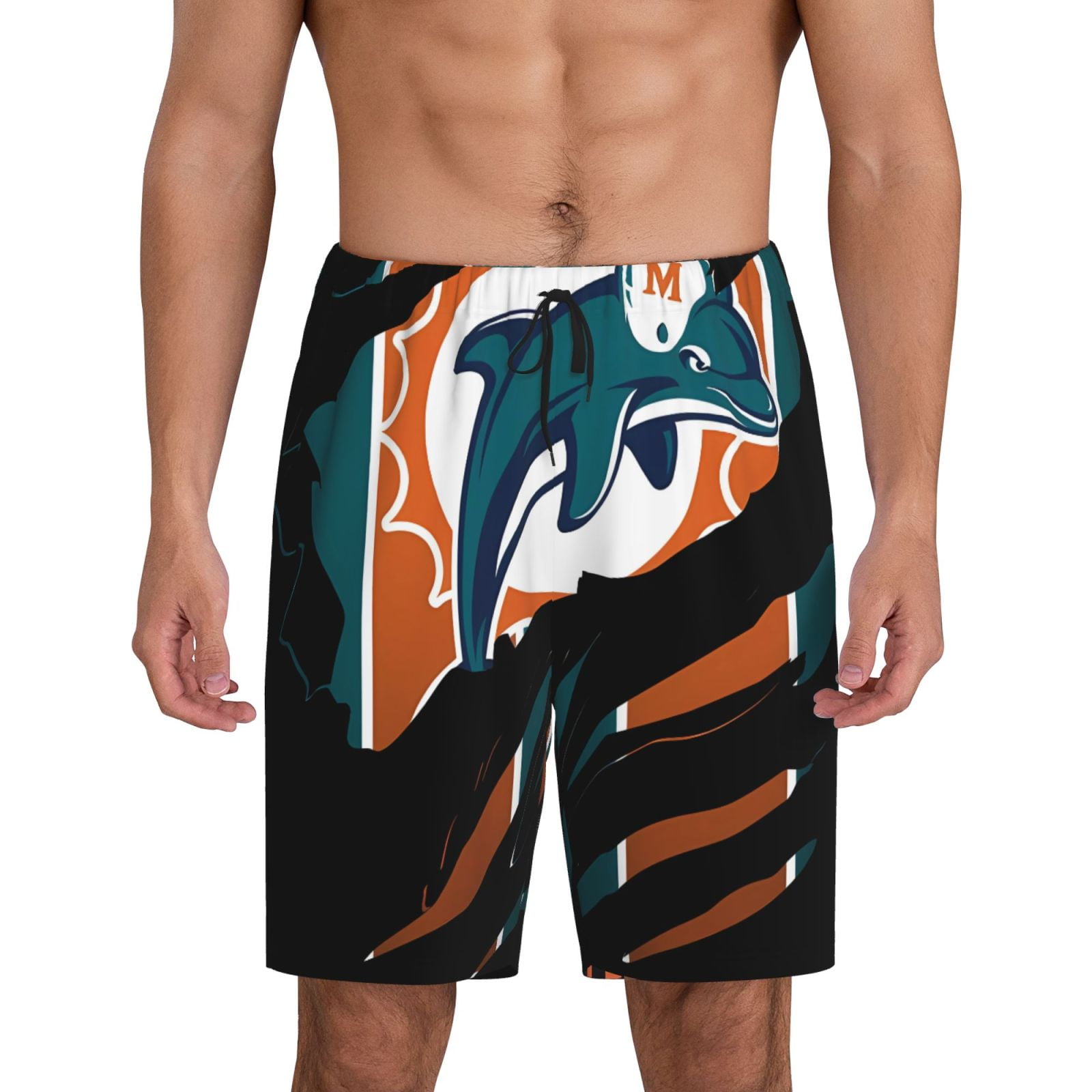 Dolphins Men's Short Pajama Pants Football Team Logo Men Casual ...