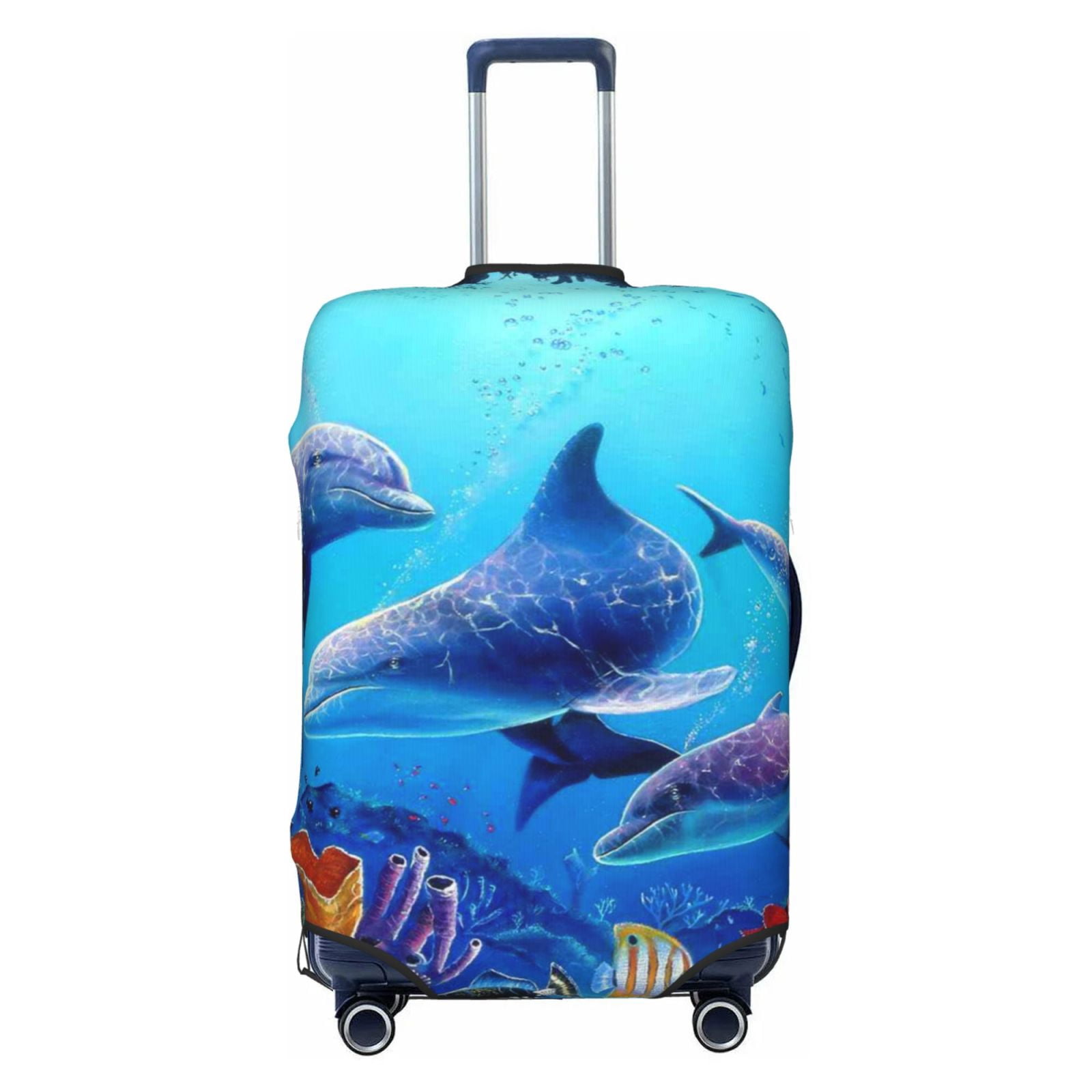Dolphins Rainbow Dolphin Travel Luggage Cover Suitcase Protector Anti ...