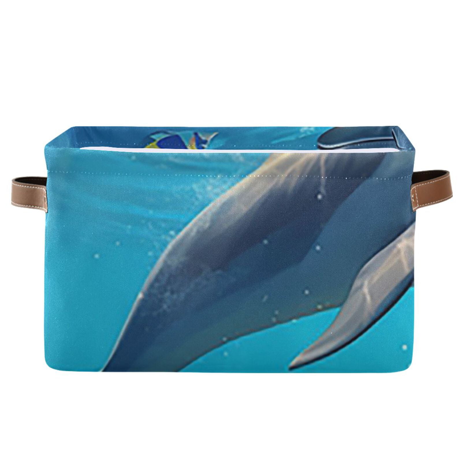Dolphins Sea Corals Fish Storage Bins Baskets With Handles Storage Box ...