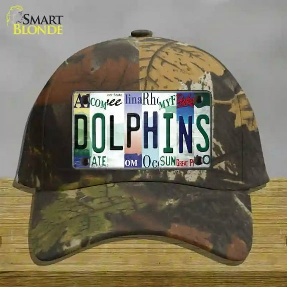 Dolphins Strip Art Novelty License Plate Hat Tag Cotton Camoflauge ...