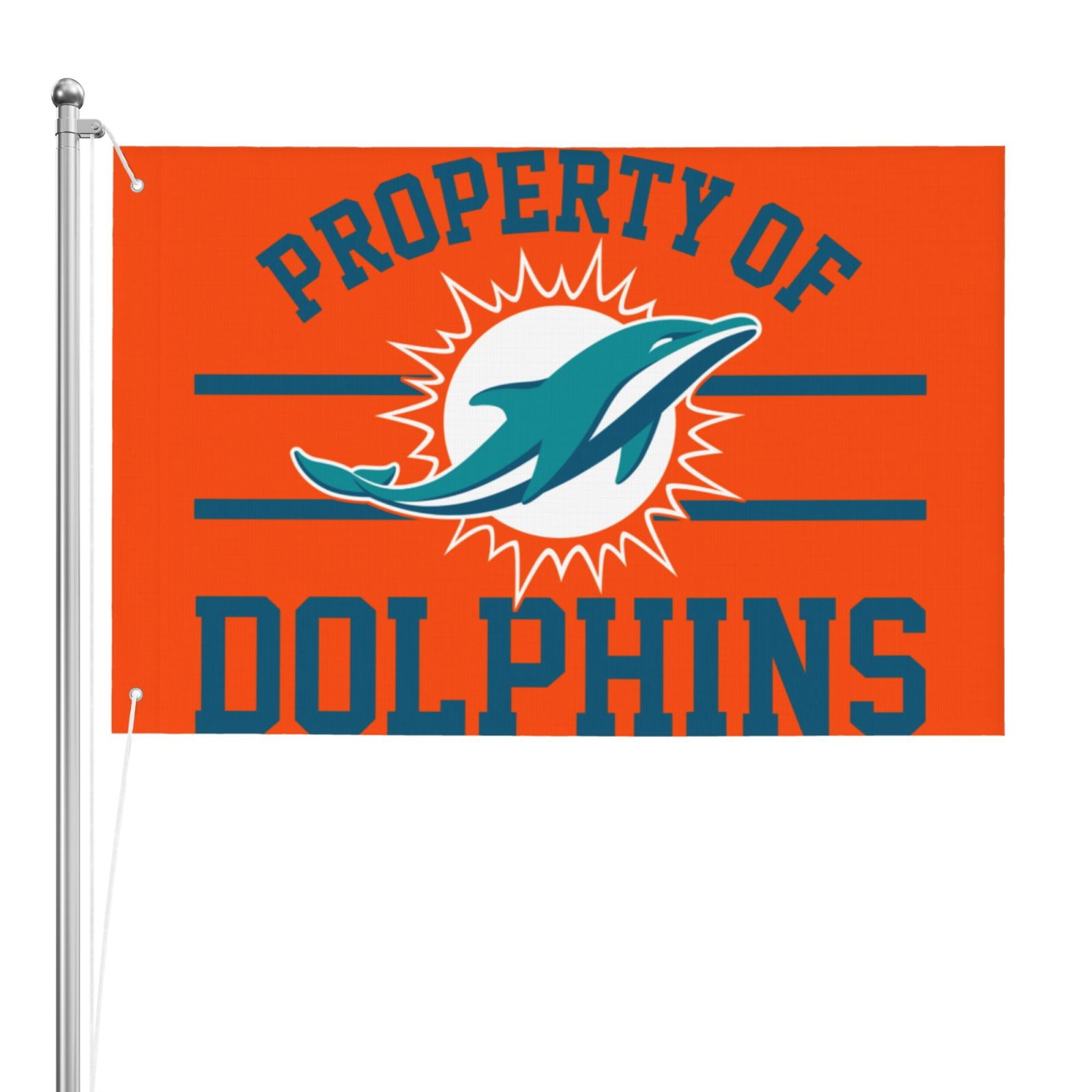 Dolphins Three Layer personalized Double Sided Flag Football Fans ...