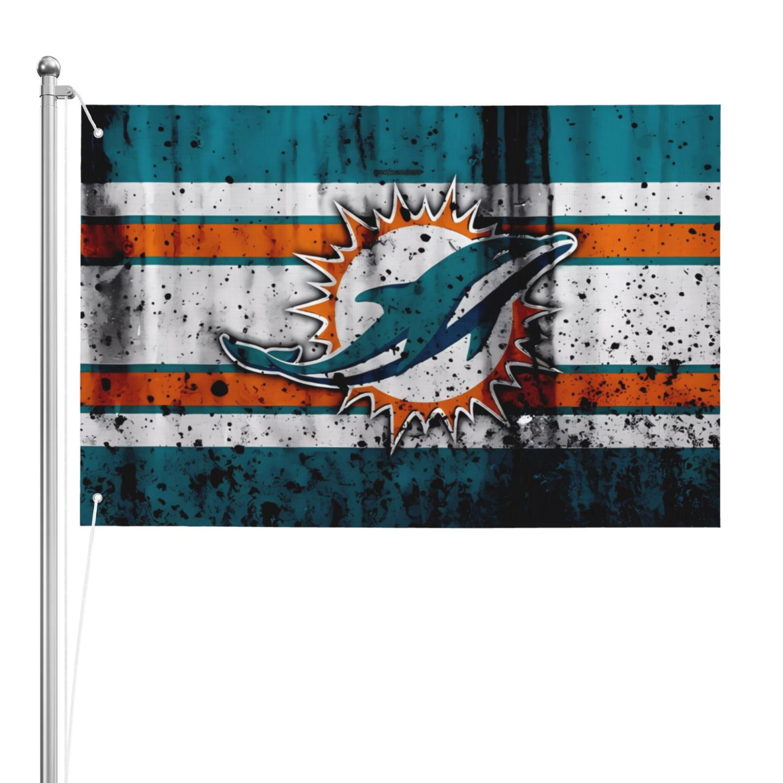 Dolphins Three Layer personalized Double Sided Flag Football Fans ...