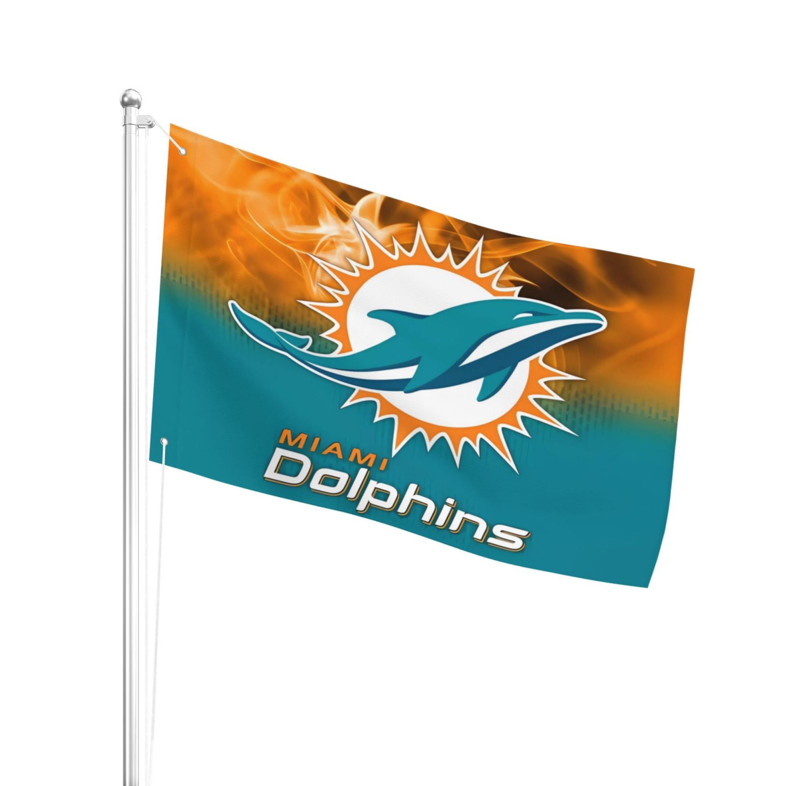 Dolphins Three Layer personalized Double Sided Flag Football Fans ...