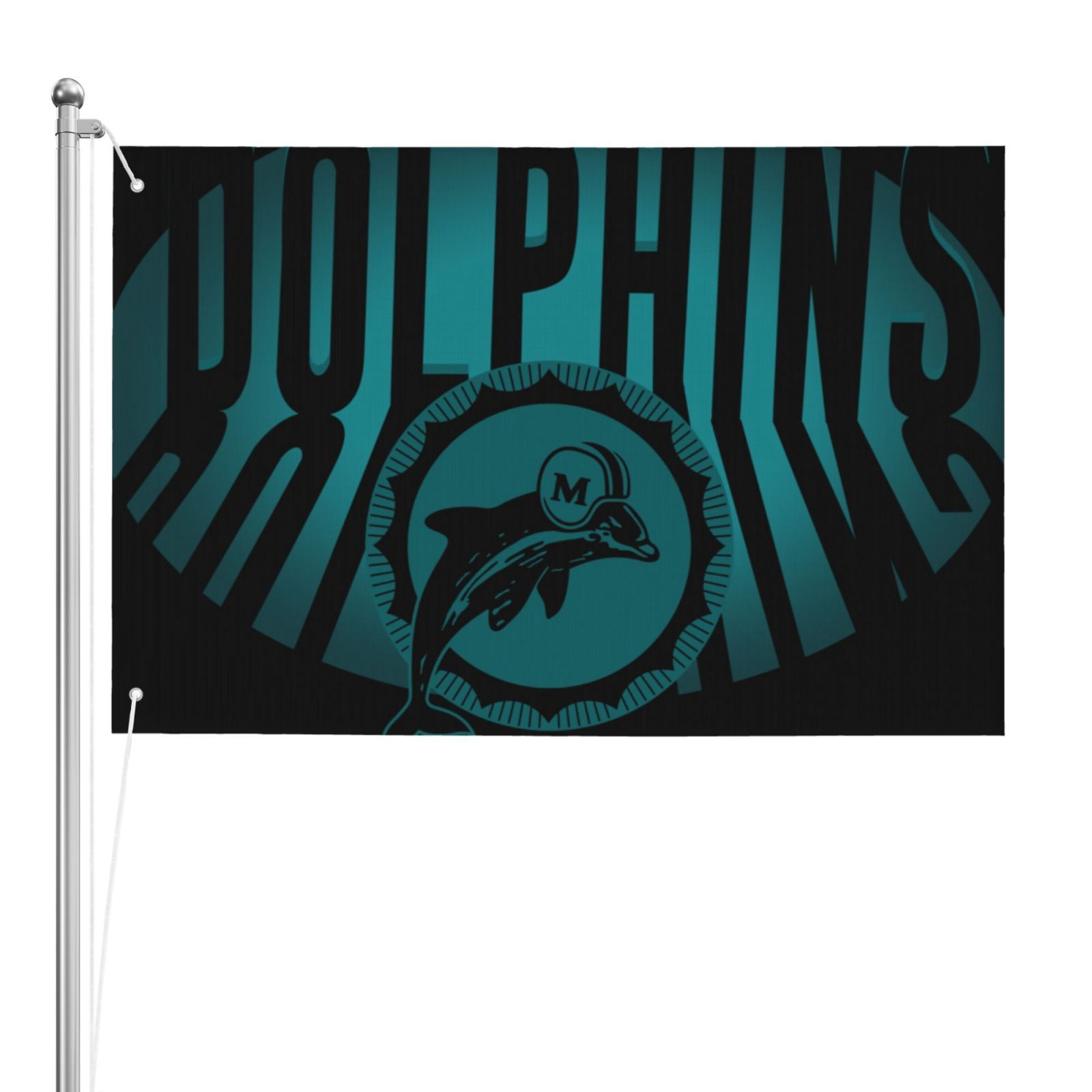Dolphins Three Layer personalized Double Sided Flag Football Fans ...