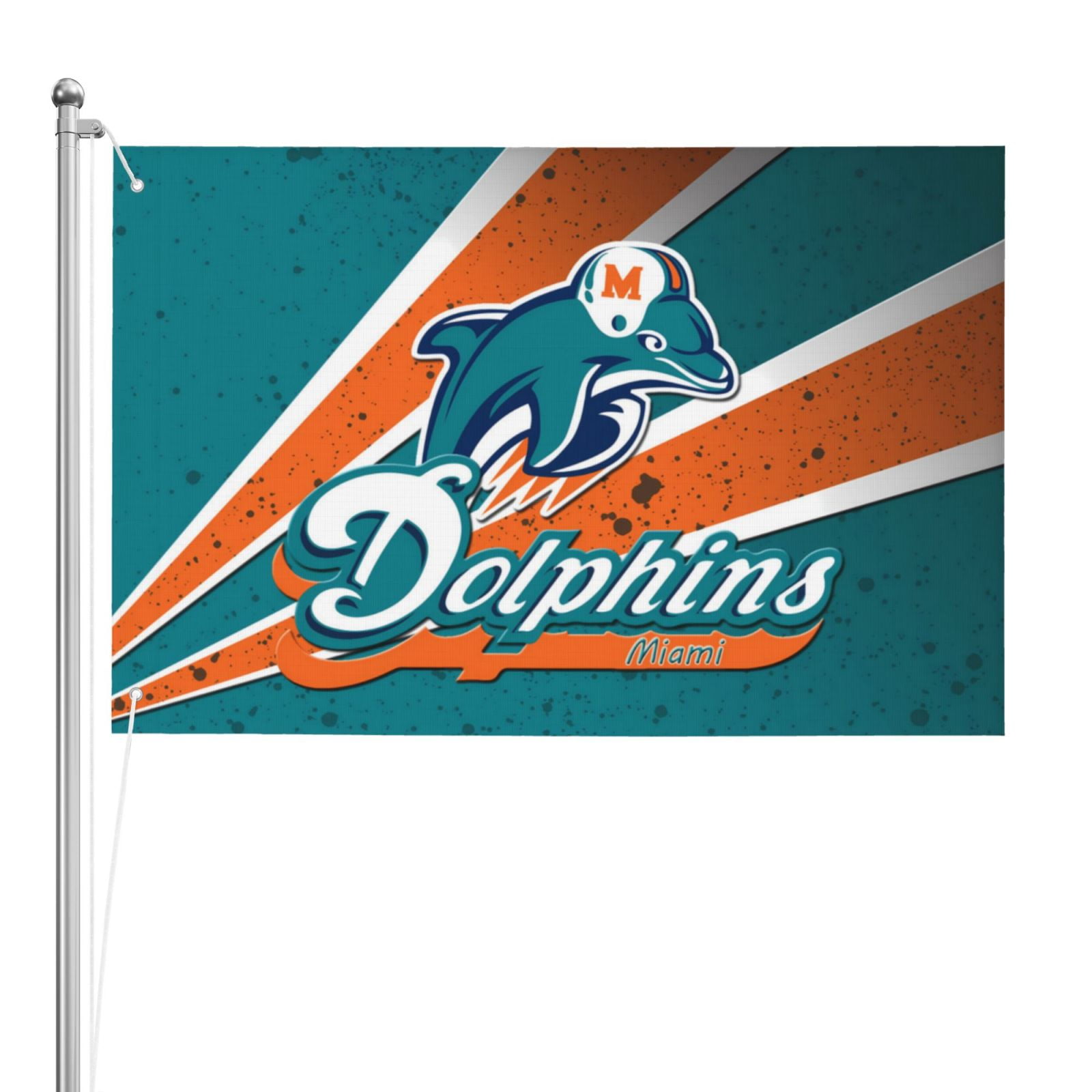 Dolphins Three Layer personalized Double Sided Flag Football Fans ...