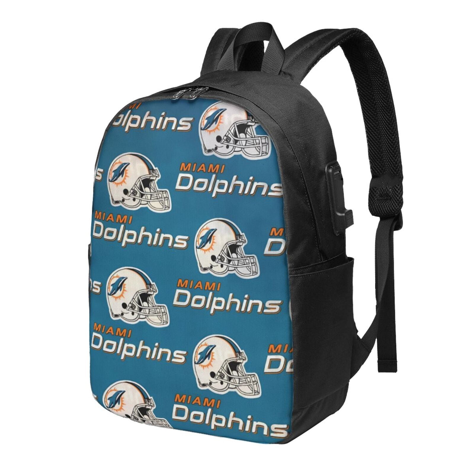 Dolphins USB Backpack 17 In Travel Laptop Backpack ,Men Women Large ...
