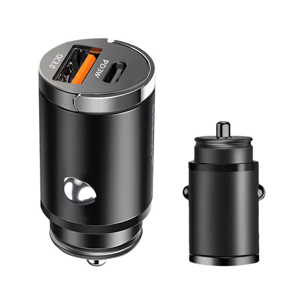 Dolpphoneven USB Type C Car Charger QC30 PD30 Mini Metal Dual USB Fast ...