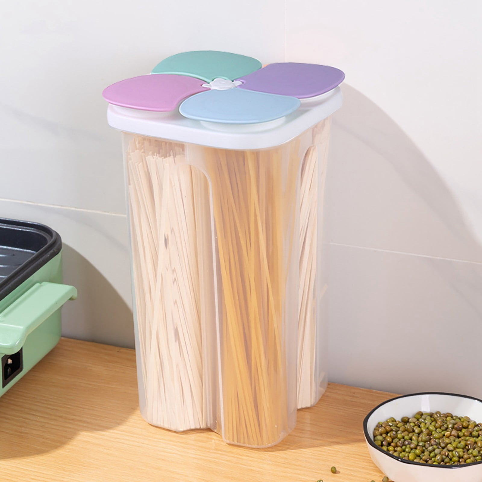 Dolsrinksys Storage Jars Canisters with Built-in partition / 4 ...