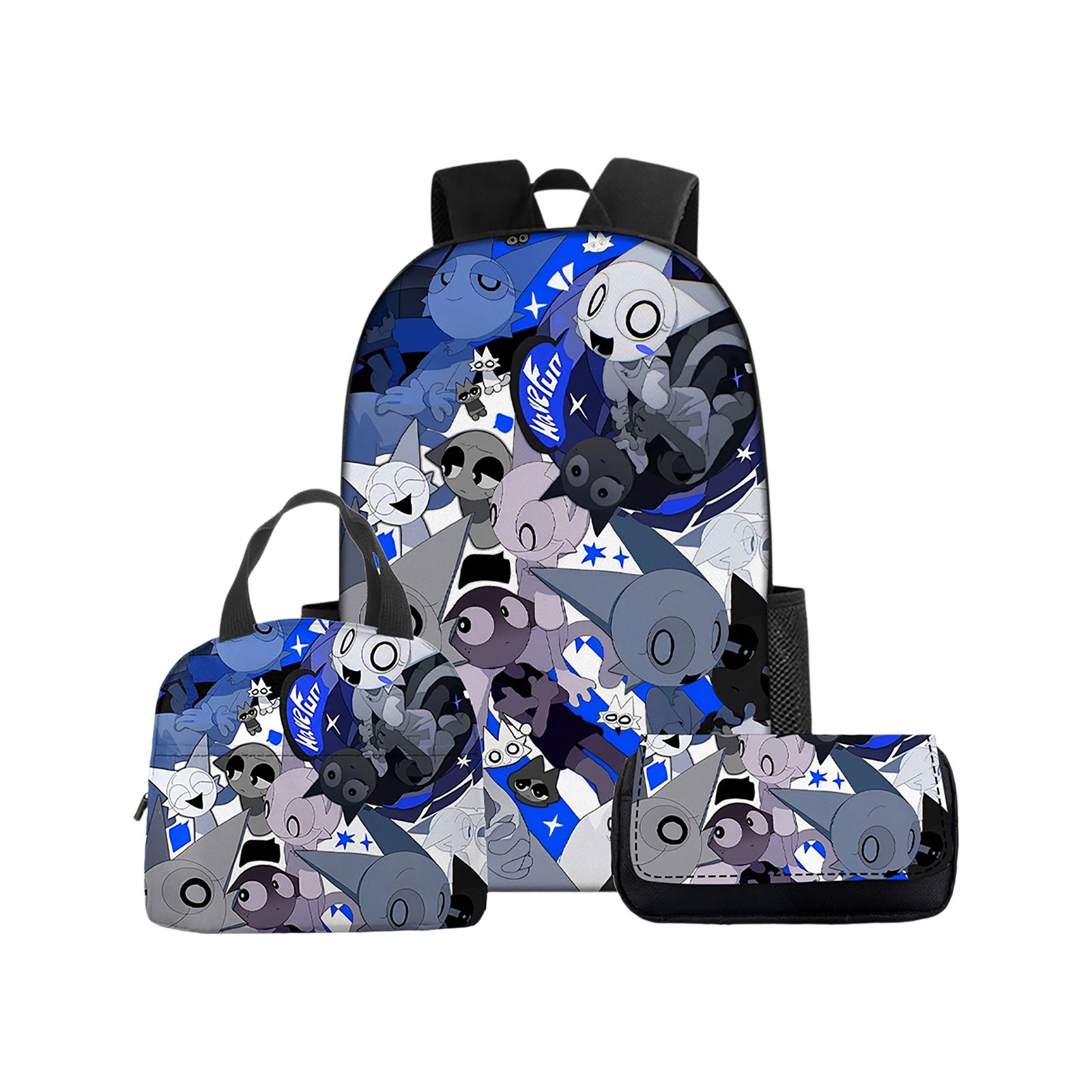 Dolzyy 3-Piece Sprunki Backpack Set - Cute Sprunki Waterproof School ...