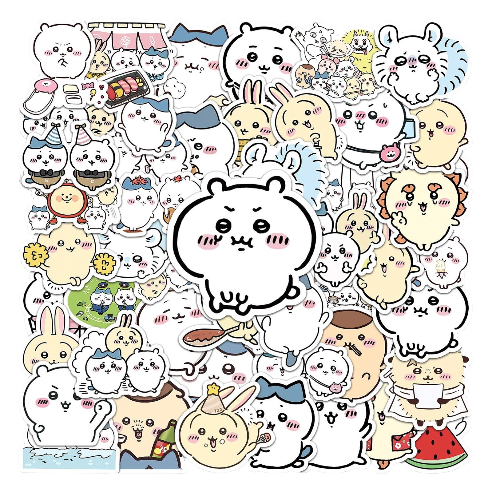 Dolzyy 50 PCS Chiikawa Stickers, Colorful Vinyl Waterproof Chiikawa ...
