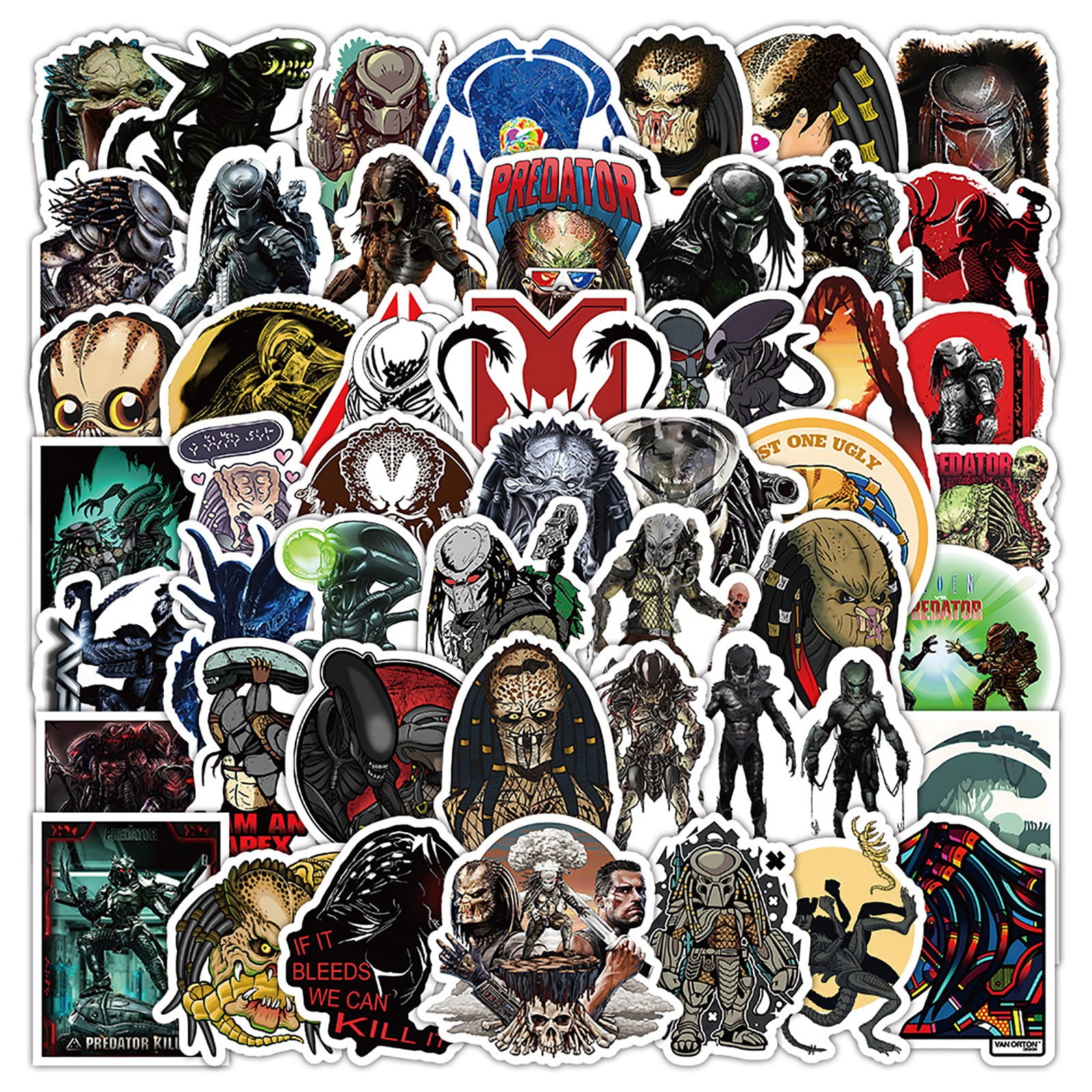 Dolzyy 53 PCS Predator Stickers - Predator Vinyl Waterproof Stickers ...