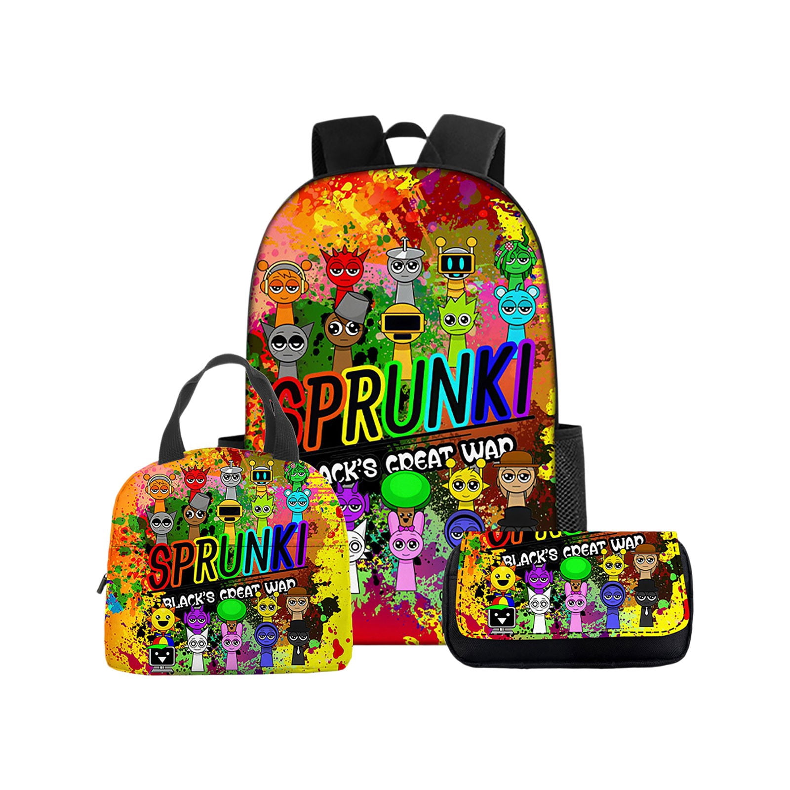 Dolzyy Anime Style 3-Piece Sprunki Backpack Collection - Premium ...