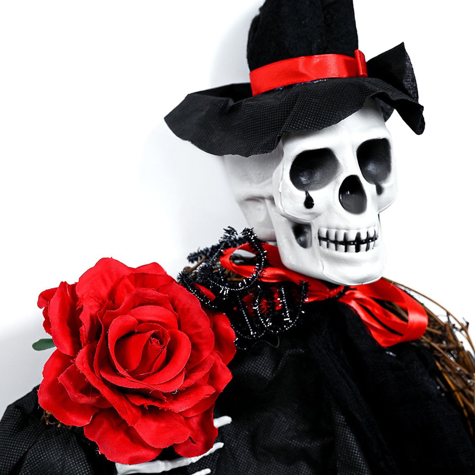 Dolzyy Halloween Skeleton Hanging Ghosts - Scary Haunted House Decor, New Groom and Bride Ghost ...