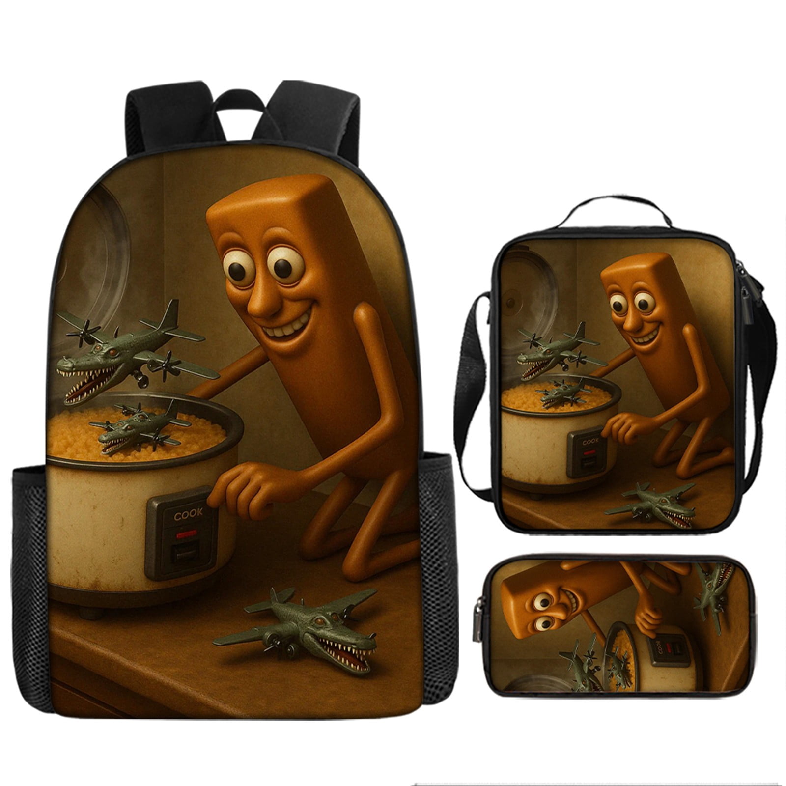 Dolzyy Italian Brainrot Backpack 19 PCS Set – Lightweight School ...