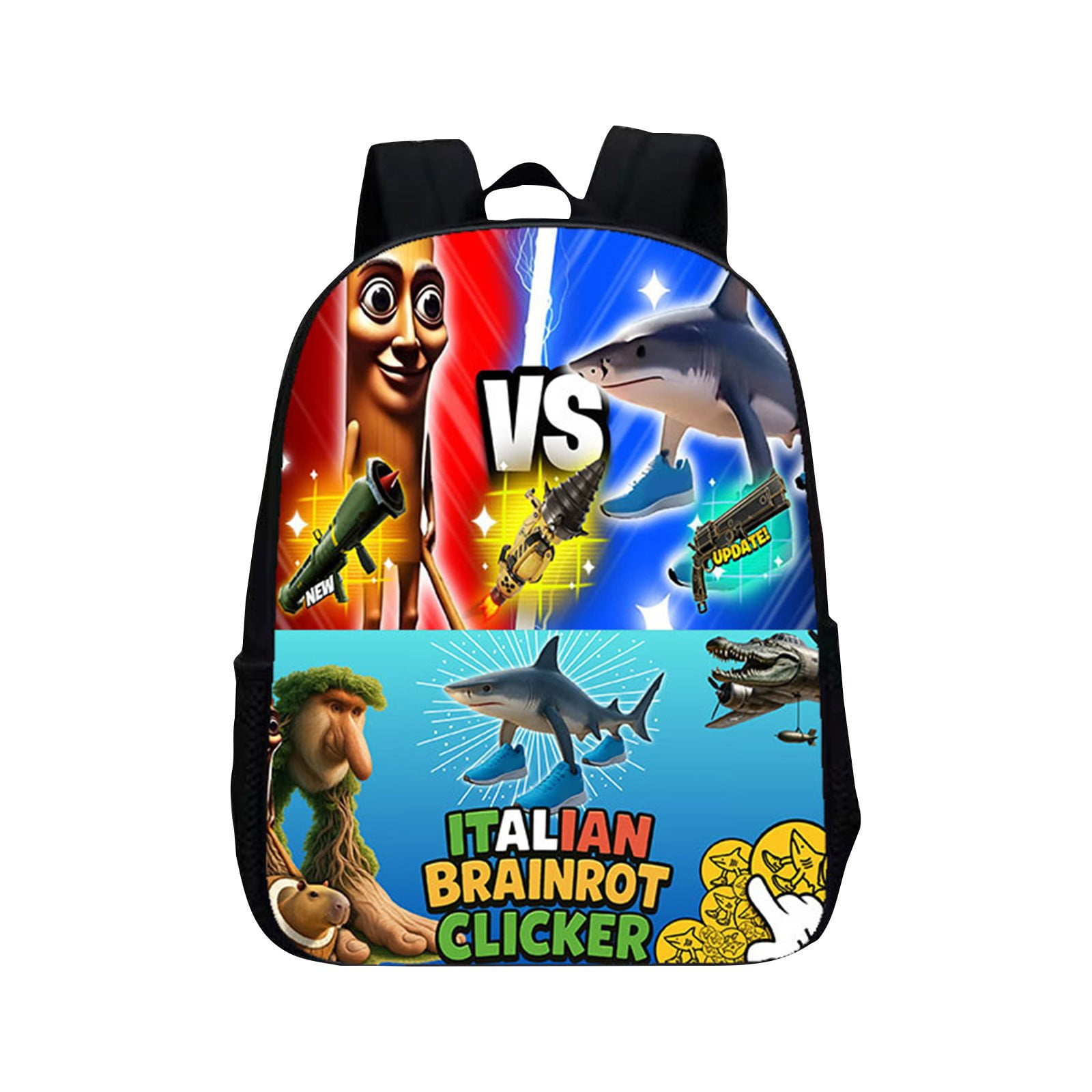 Dolzyy Italian Brainrot Backpack Student Shoulder Bag, Casual Italian ...