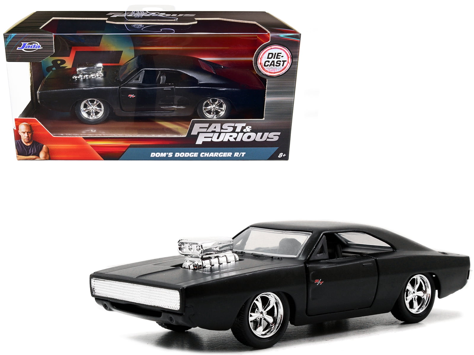 Dom's Dodge Charger R/T Matt Black "Fast & Furious" Movie 1/32 Diecast ...