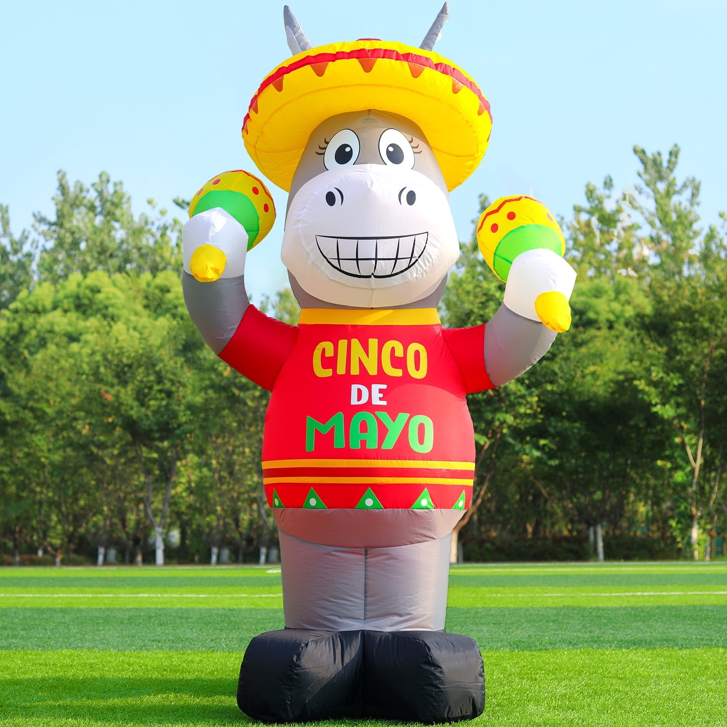 DomKom 6FT Cinco De Mayo Inflatables Outdoor Decorations,Blow Up Donkey ...